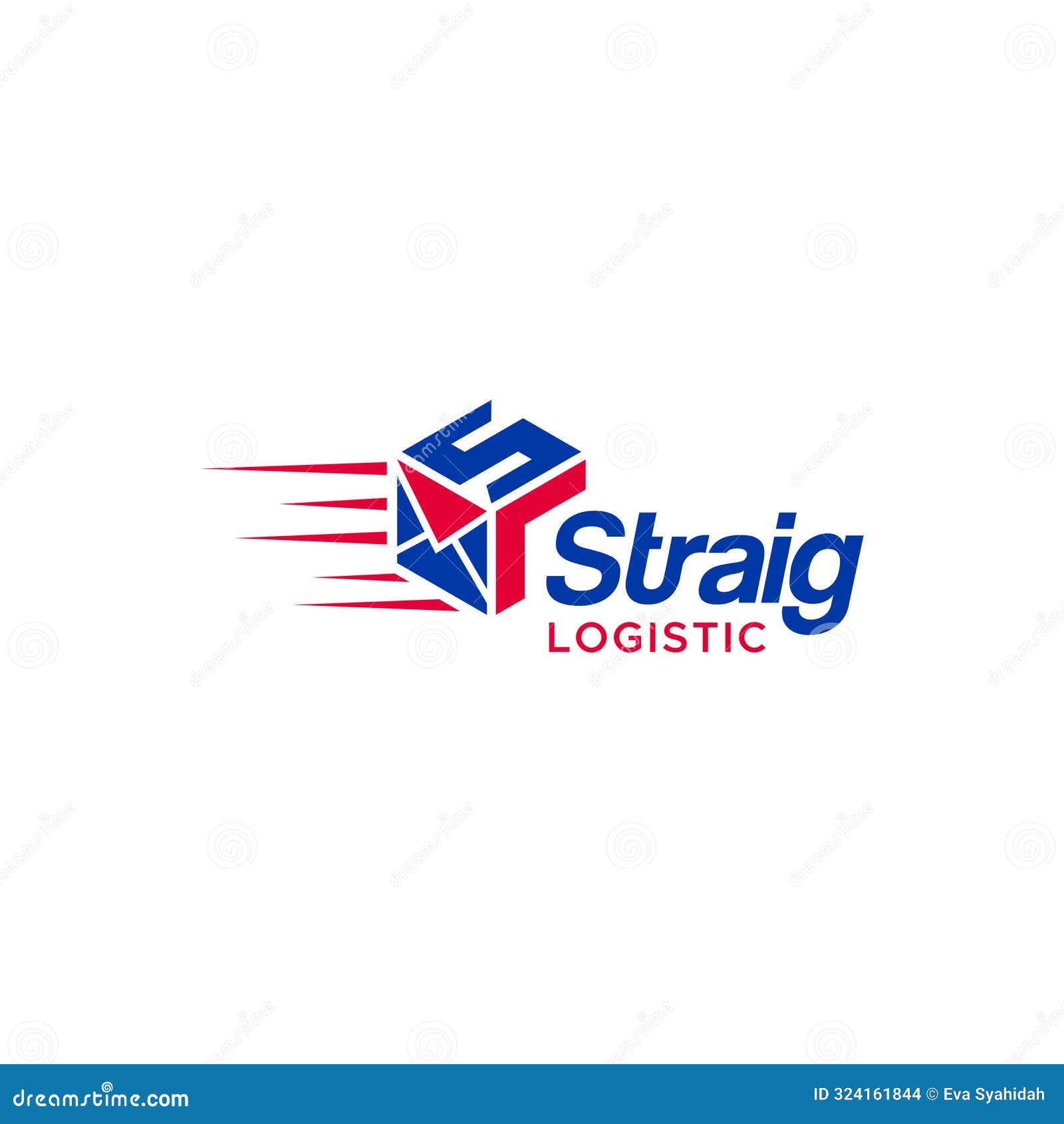 Flat Initial SL STRAIG LOGISTIC Send Logo Design Stock Vector ...