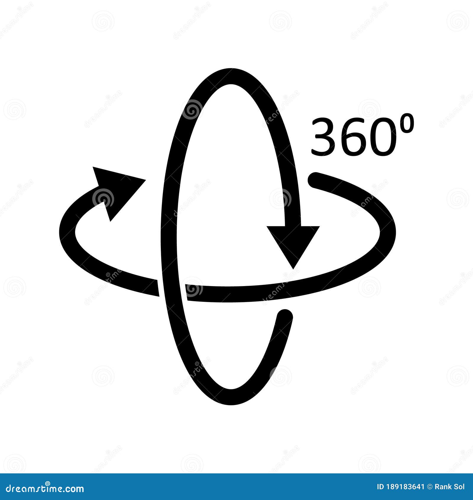 360 Flat Inside Vector Icon Which Can Easily Modify or Edit Stock ...