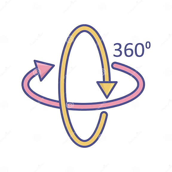 360 Flat Inside Vector Icon Which Can Easily Modify or Edit Stock ...