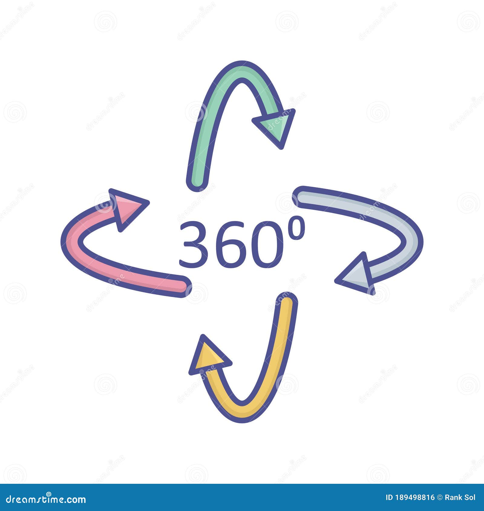 360 Flat Inside Vector Icon Which Can Easily Modify or Edit Stock ...