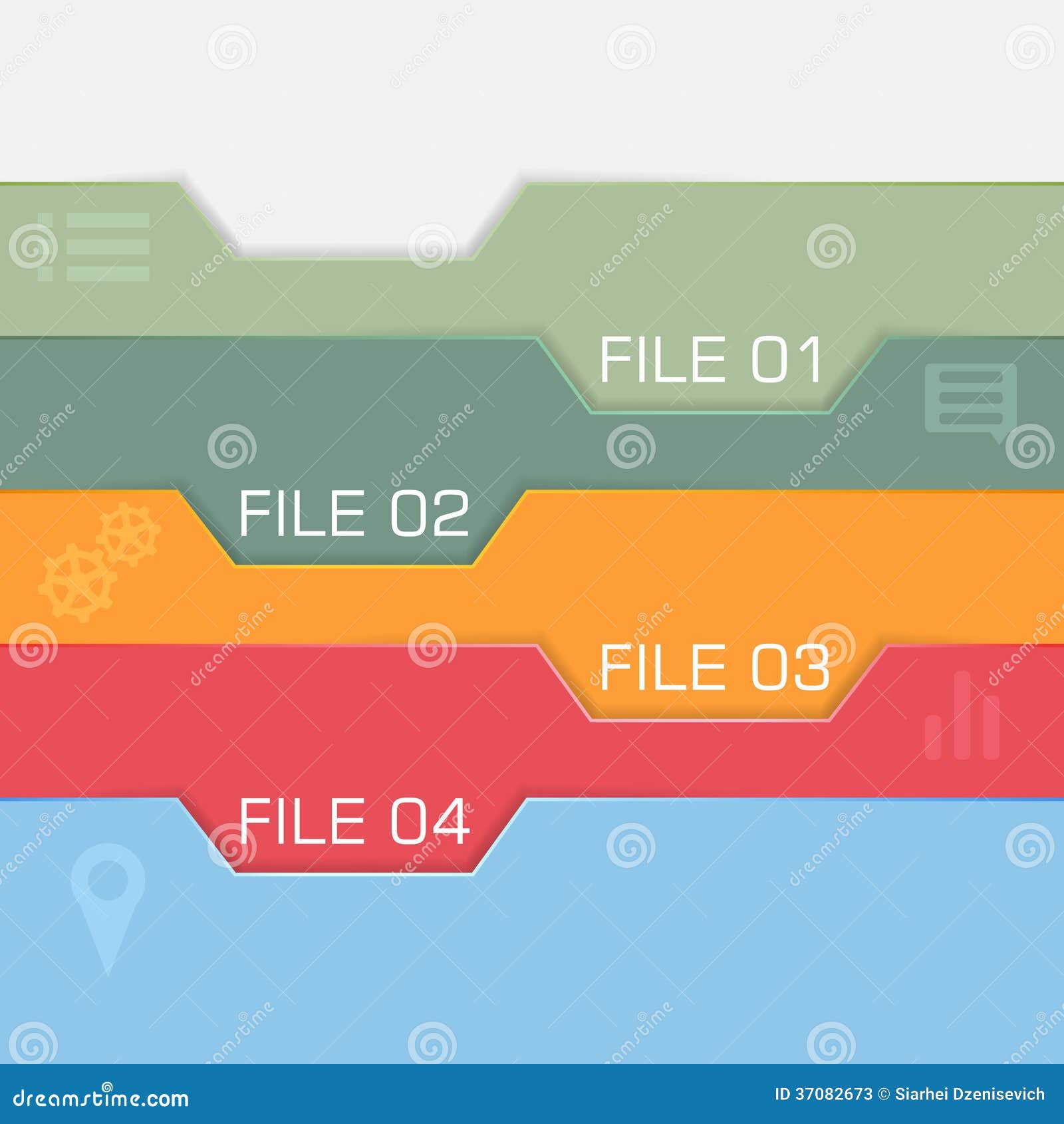 Flat Interface Design - Files To Choose Stock Vector - Illustration of ...
