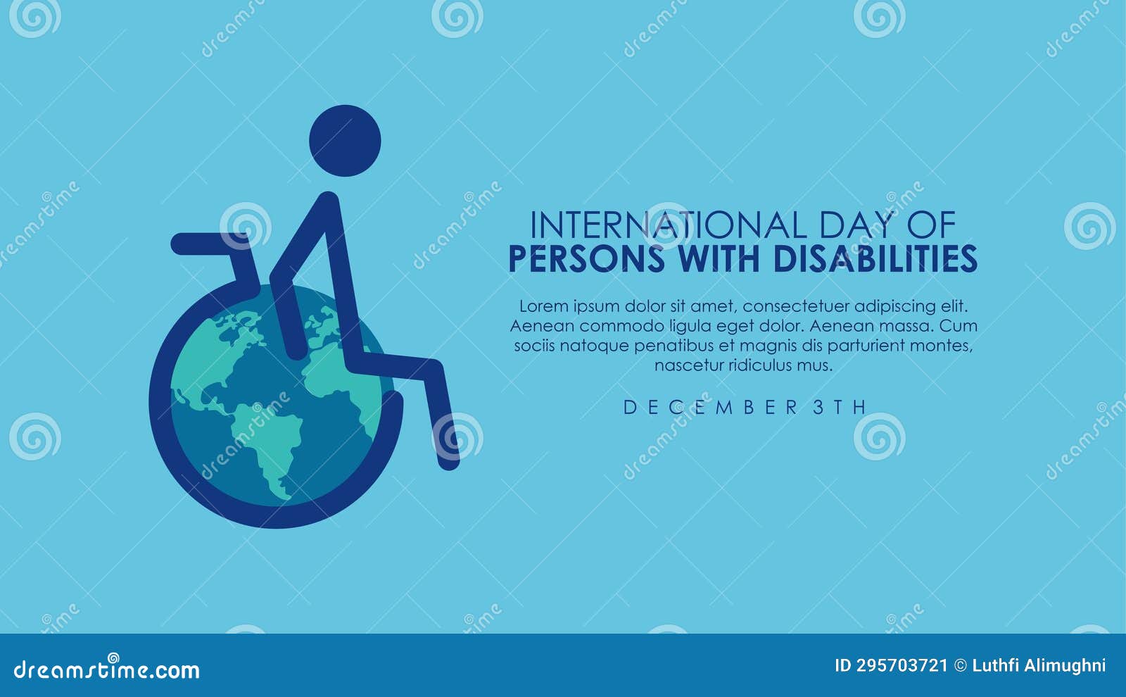 Flat International Day of People with Disability Banner Vector Stock ...