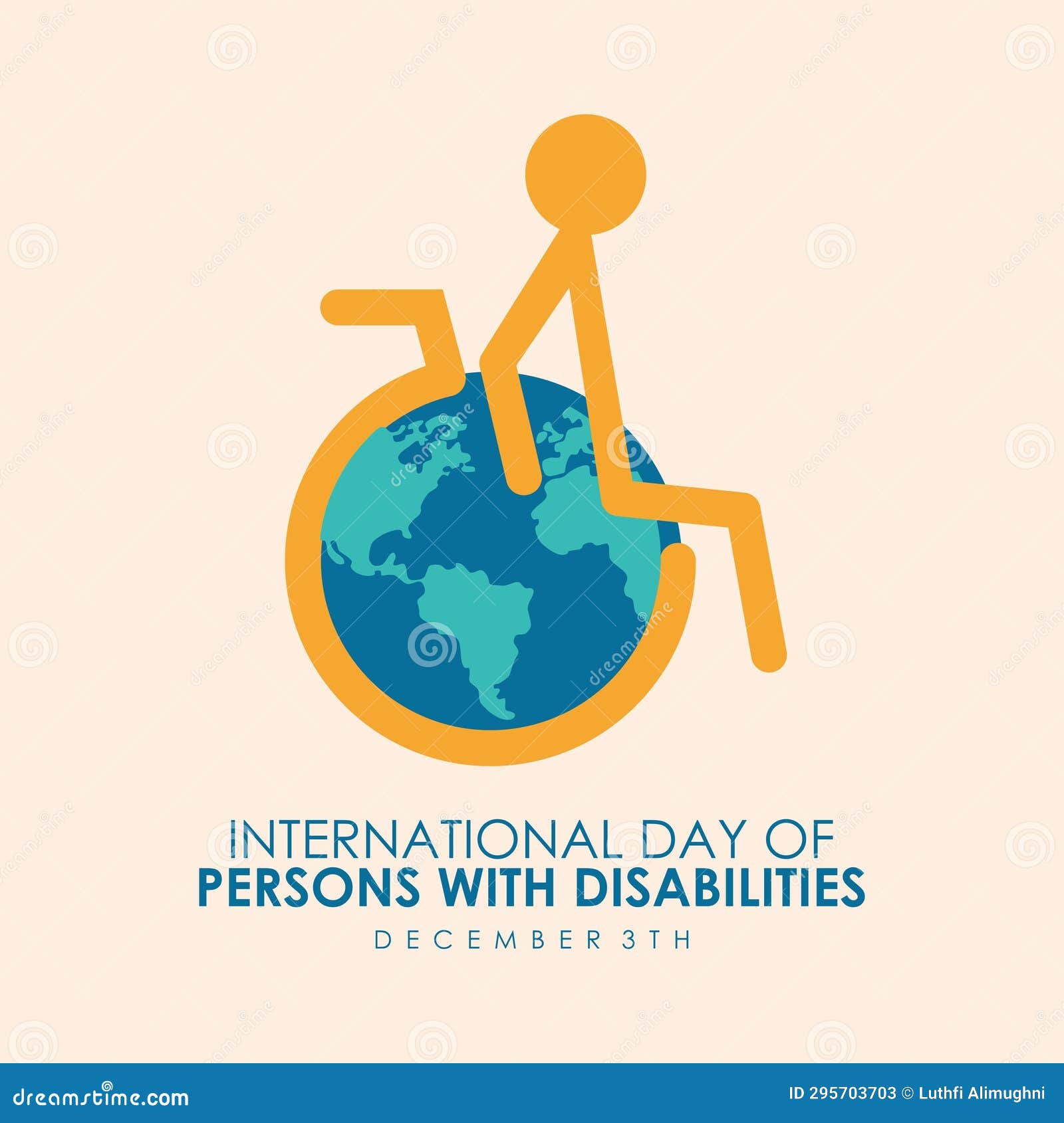 Flat International Day of People with Disability Poster Template Vector ...