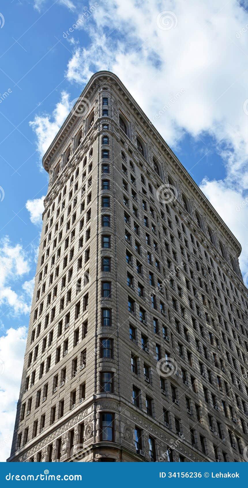 Flat Iron building facade editorial photo. Image of flat - 34156236