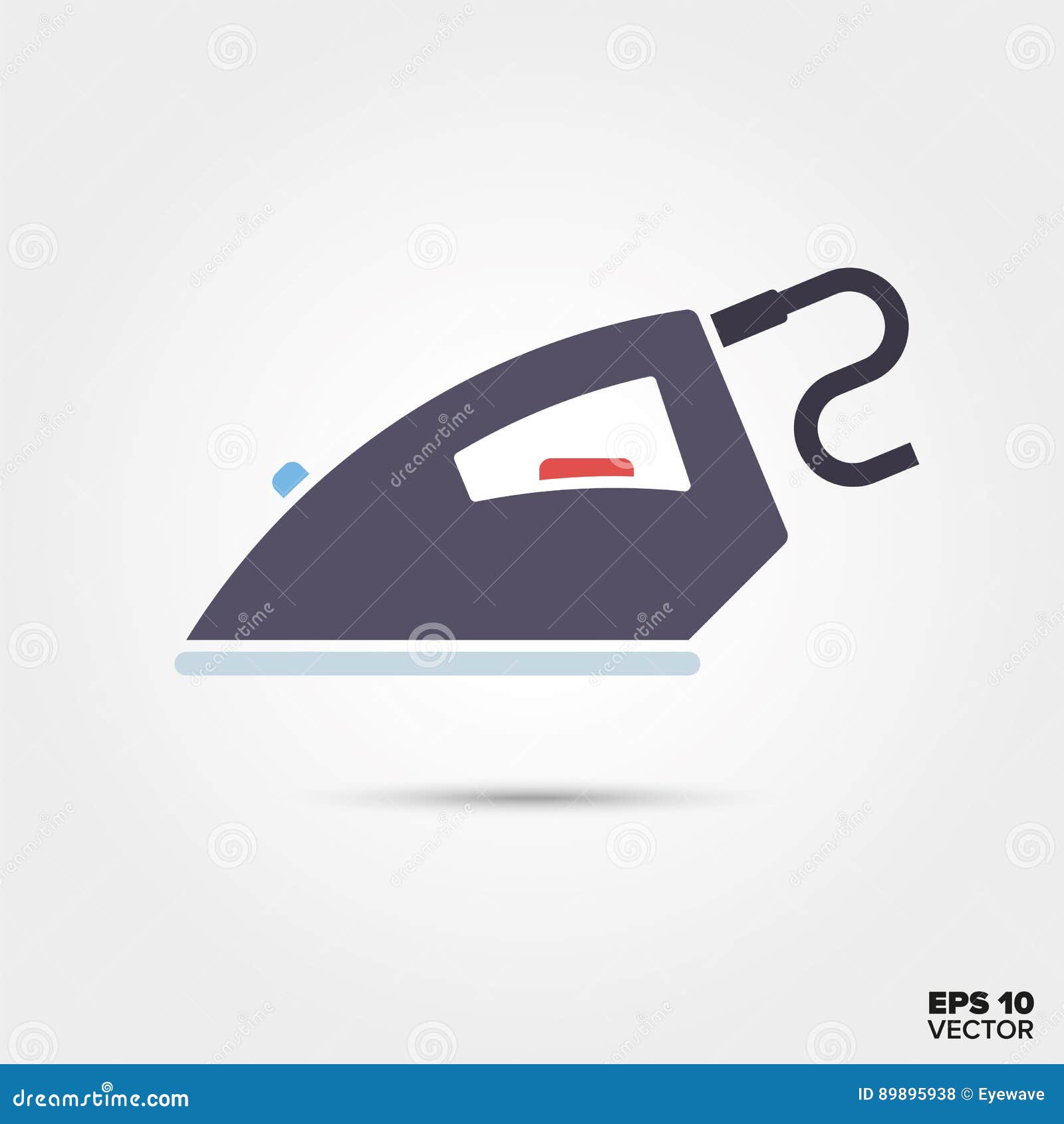 Flat Iron vector icon stock vector. Illustration of vector - 89895938