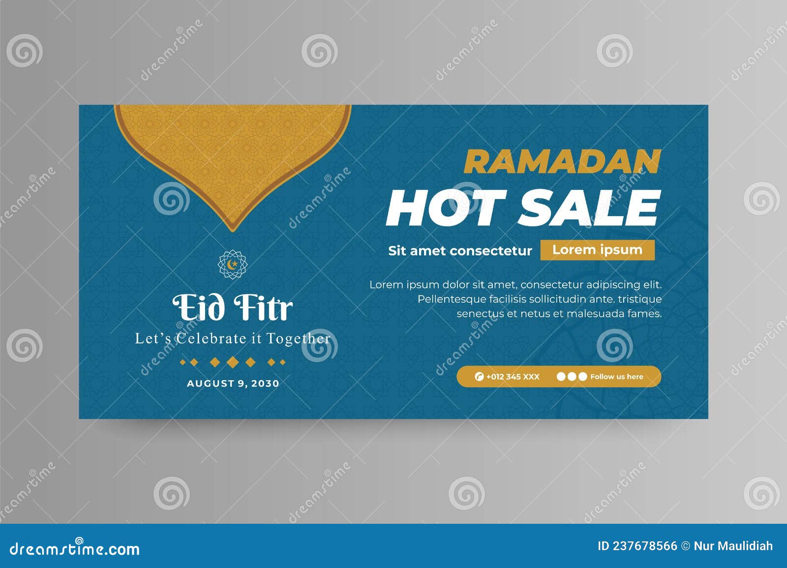 Modern Islamic Banner stock vector. Illustration of holy - 237678566