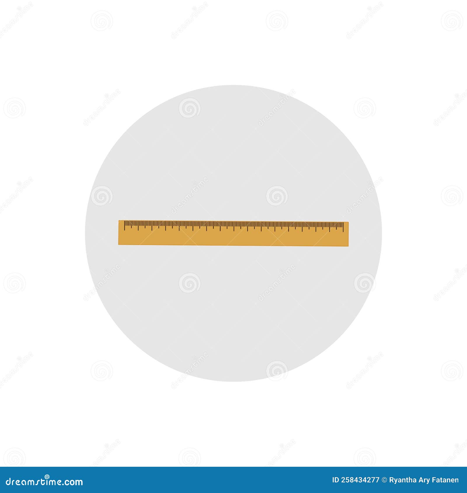 Flat Isolated Illustration of Ruler Vector Stock Vector - Illustration ...
