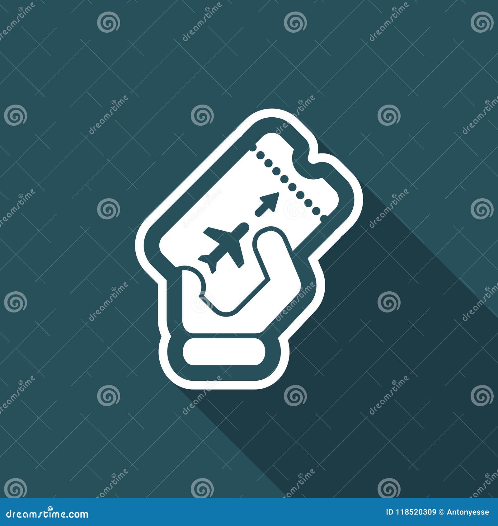 Airfare icon stock vector. Illustration of airplane - 118520309