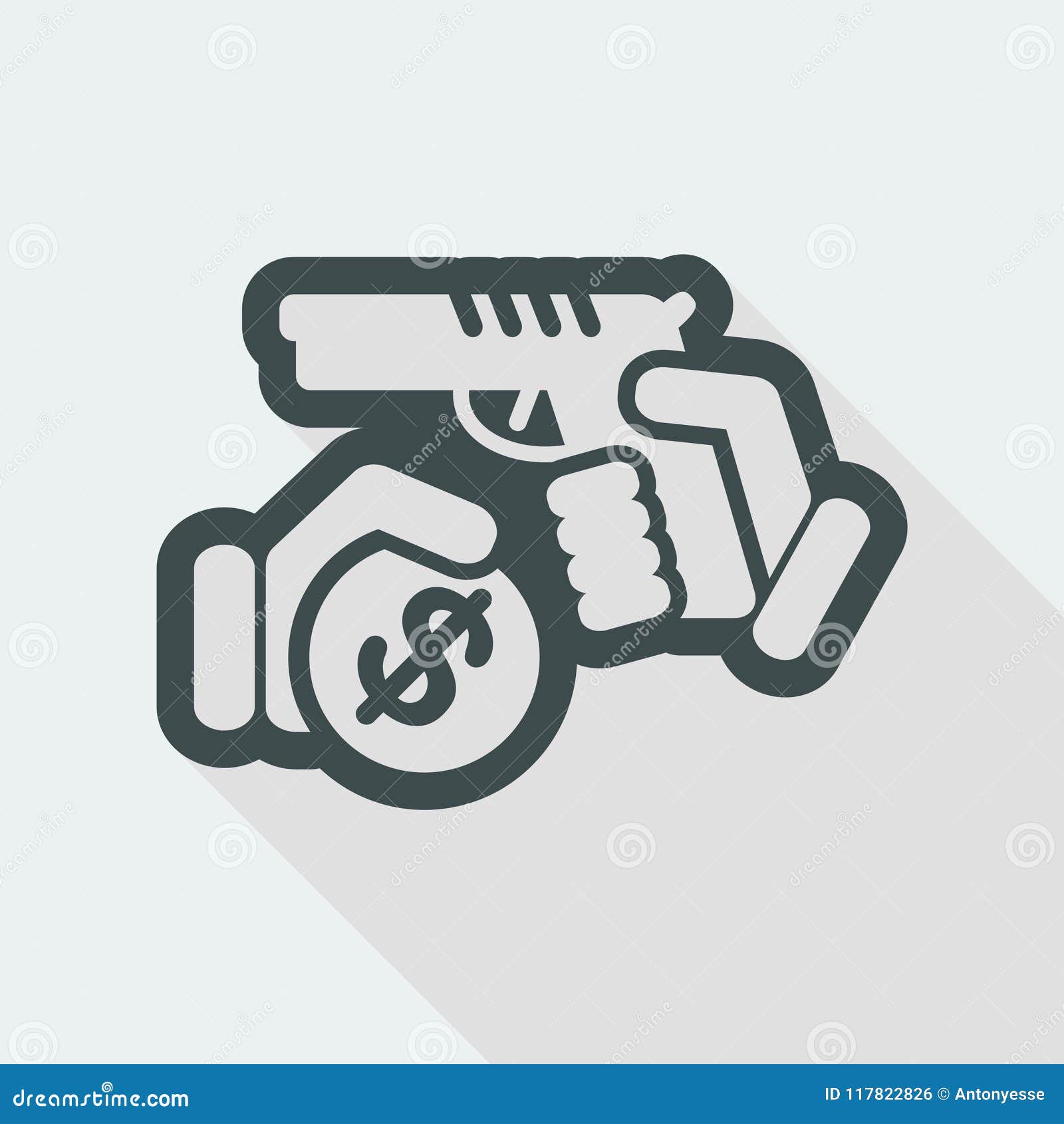 Armed robbery stock vector. Illustration of criminal - 117822826
