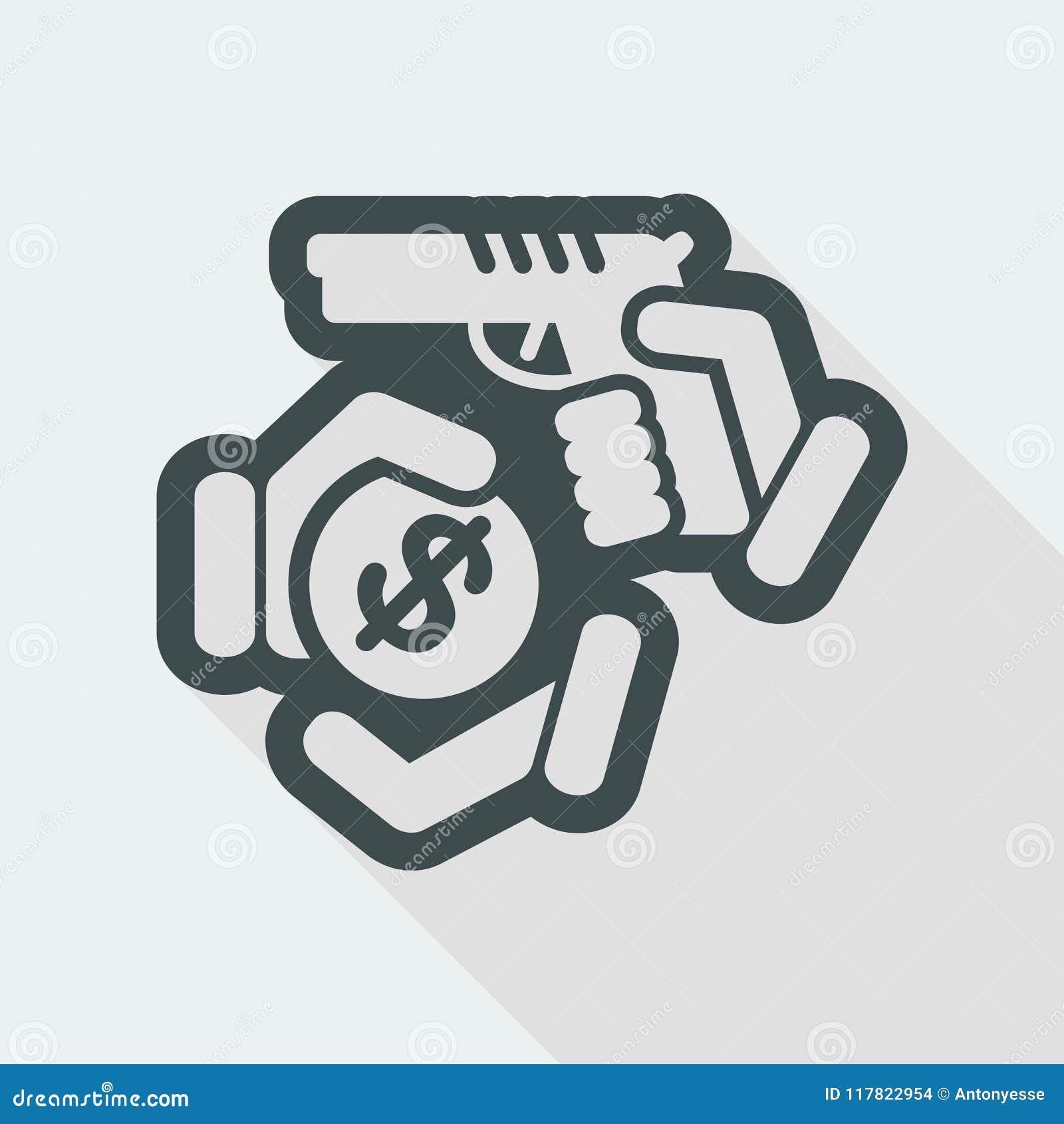 Armed robbery stock vector. Illustration of arrest, offender - 117822954