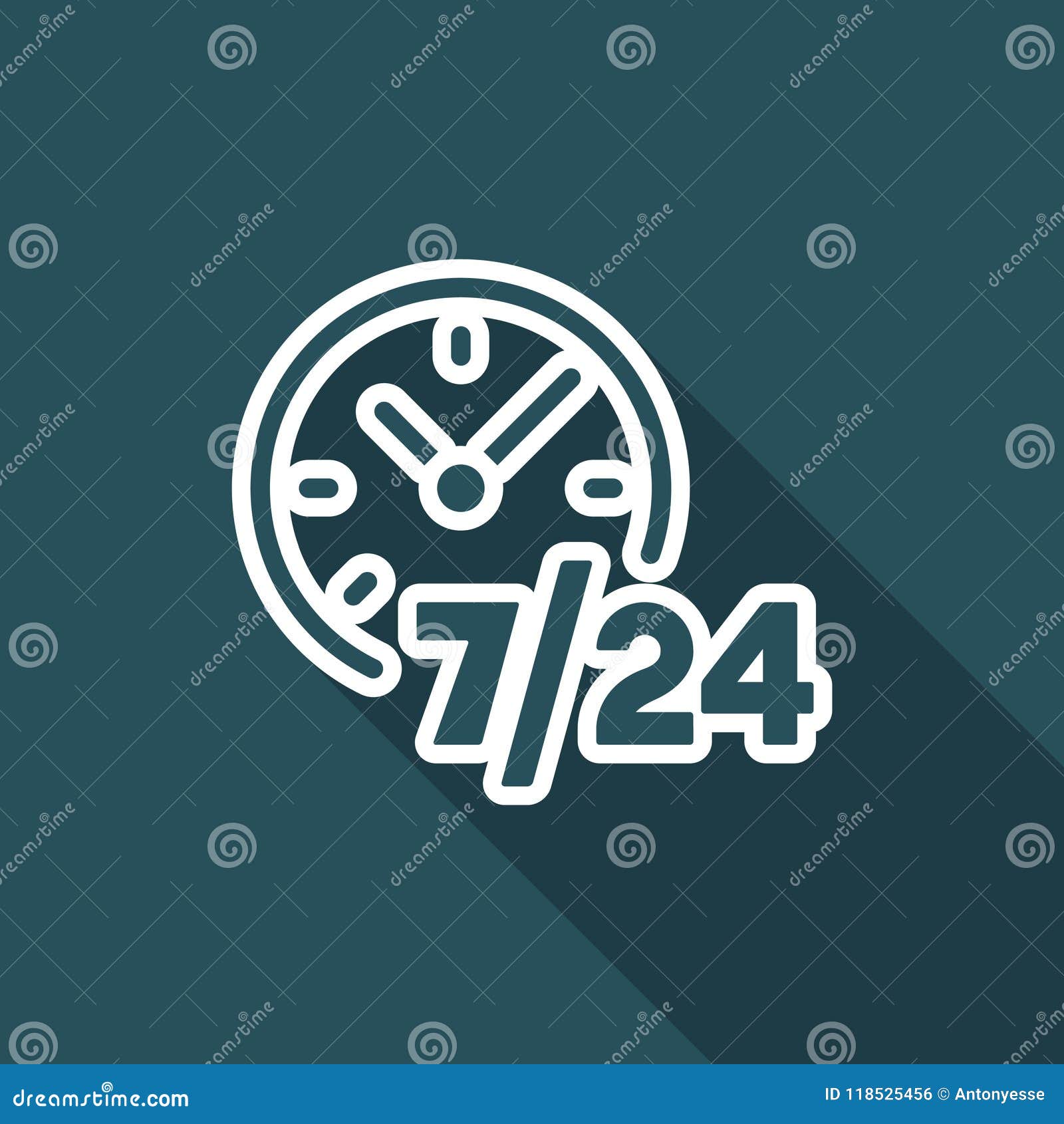 Always Available Services - Vector Web Icon Stock Vector - Illustration ...