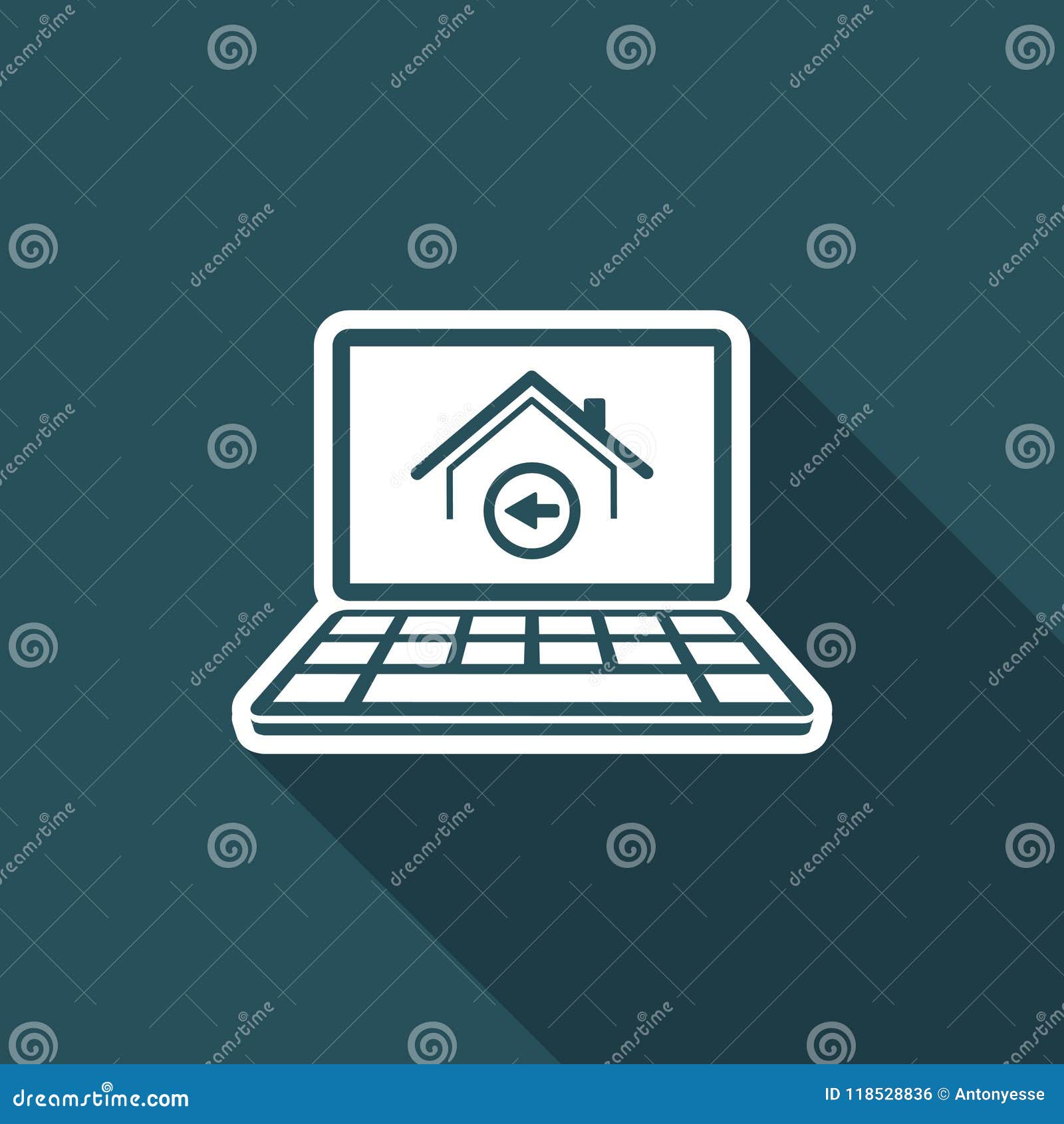 Back Home Button - Vector Flat Icon Stock Vector - Illustration of ...