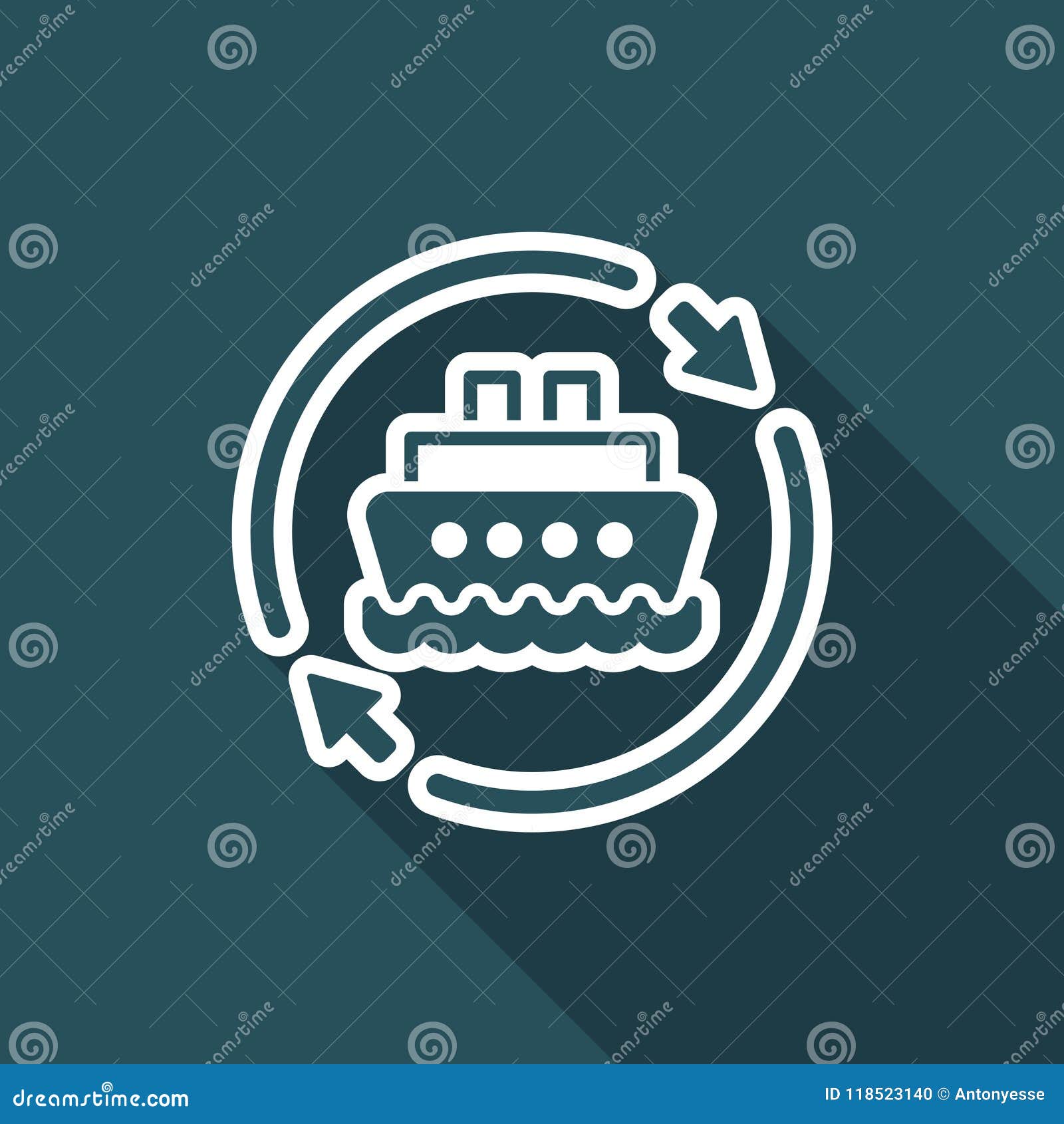 Boat services renew icon stock vector. Illustration of agency - 118523140