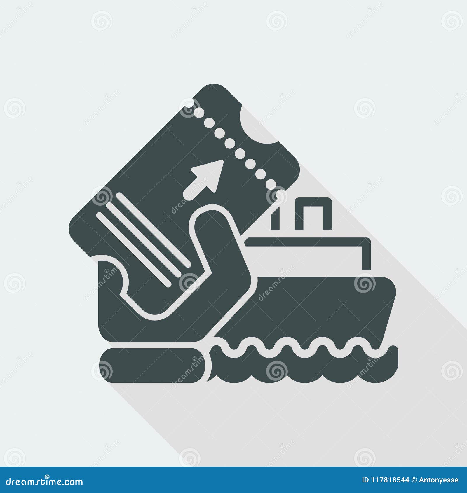 Boat ticket stock vector. Illustration of silhouette - 117818544