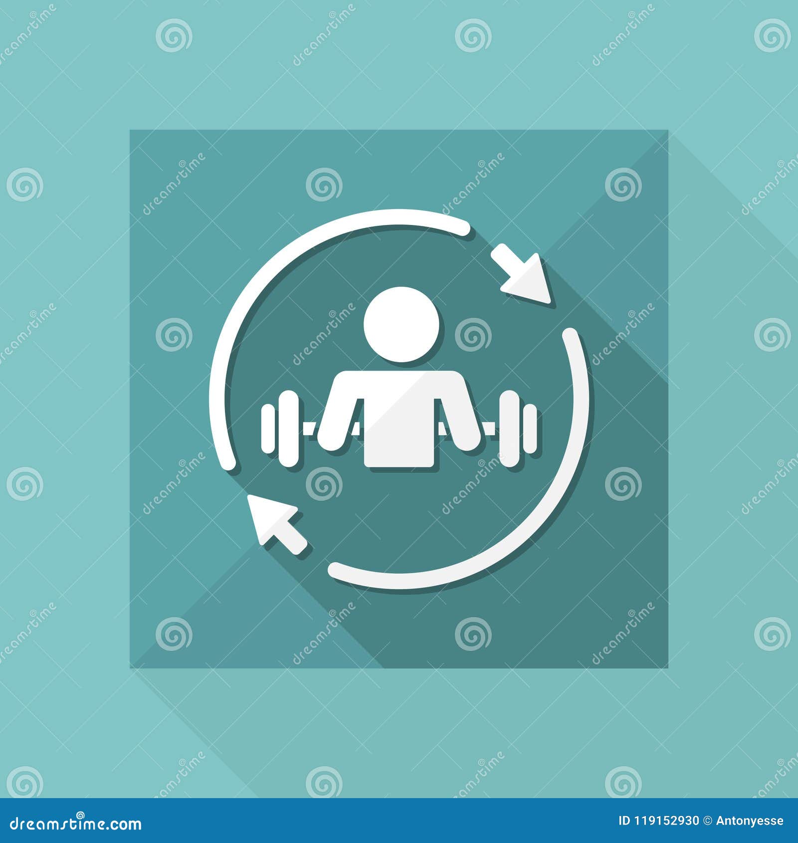 Body Building Training - Vector Web Icon Stock Vector - Illustration of ...