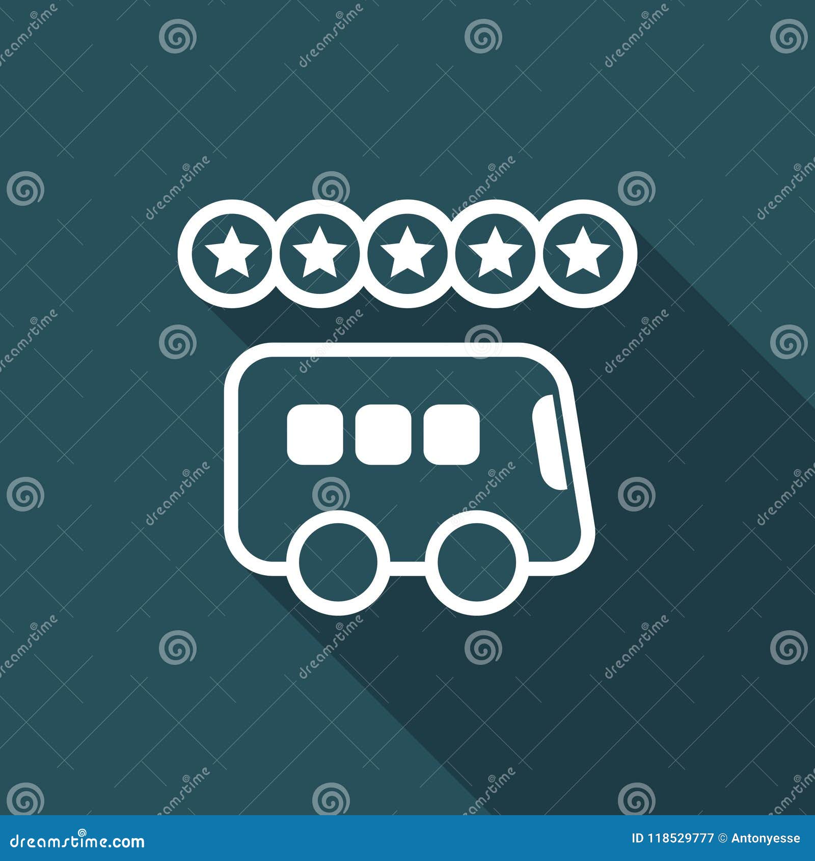 Bus rating icon stock vector. Illustration of special - 118529777