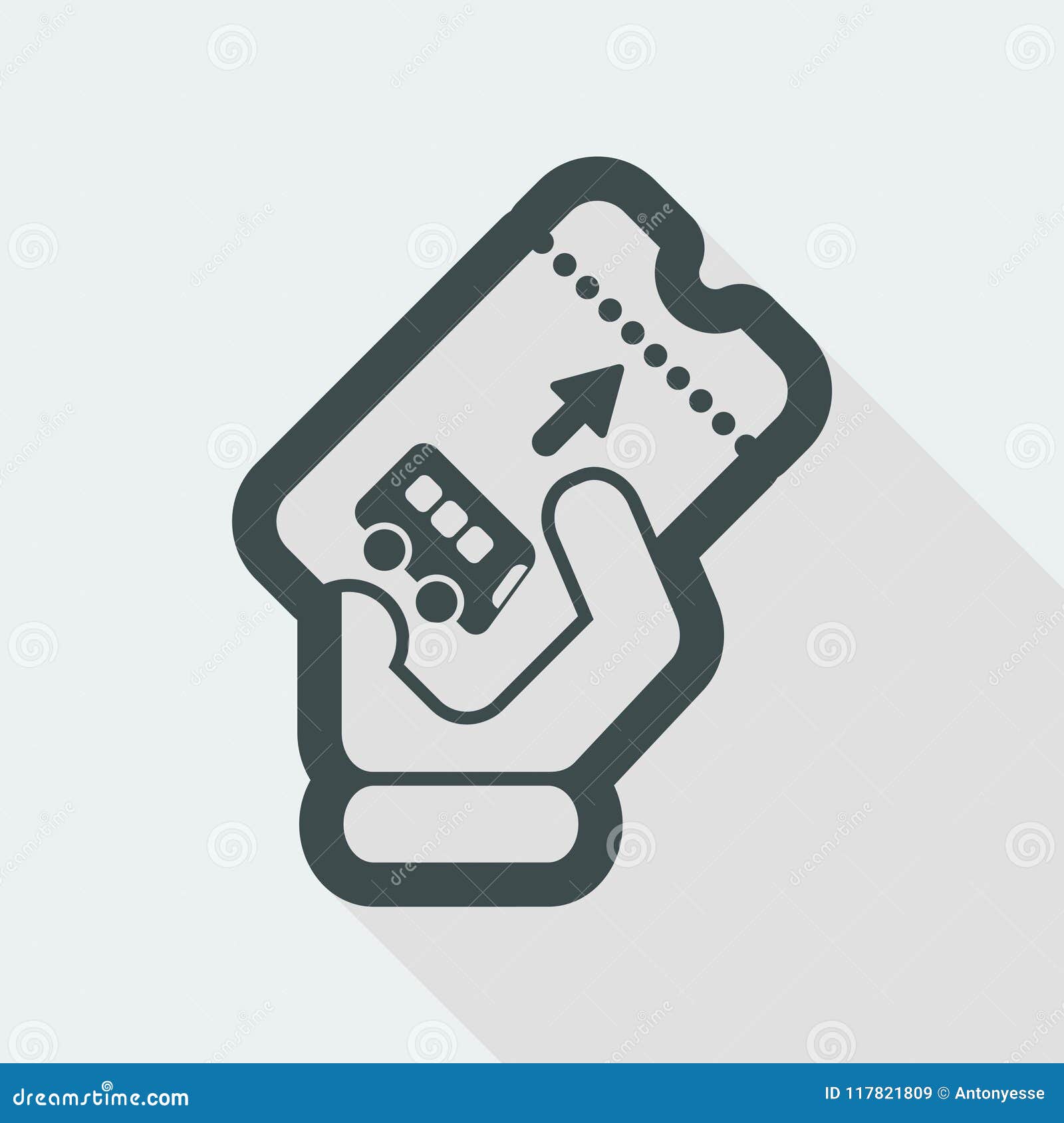 Bus ticket icon stock vector. Illustration of hold, symbol - 117821809