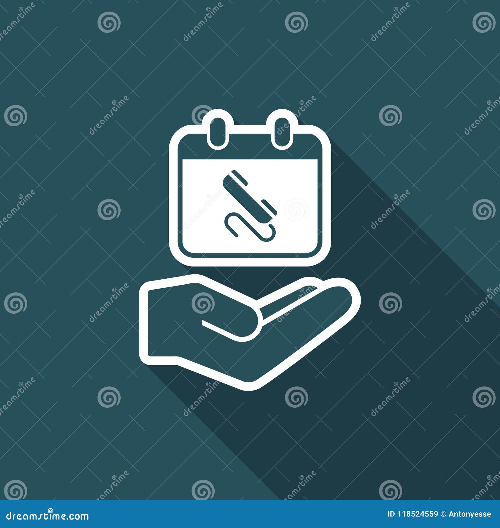 Call for Appointment - Minimal Vector Icon Stock Vector - Illustration ...