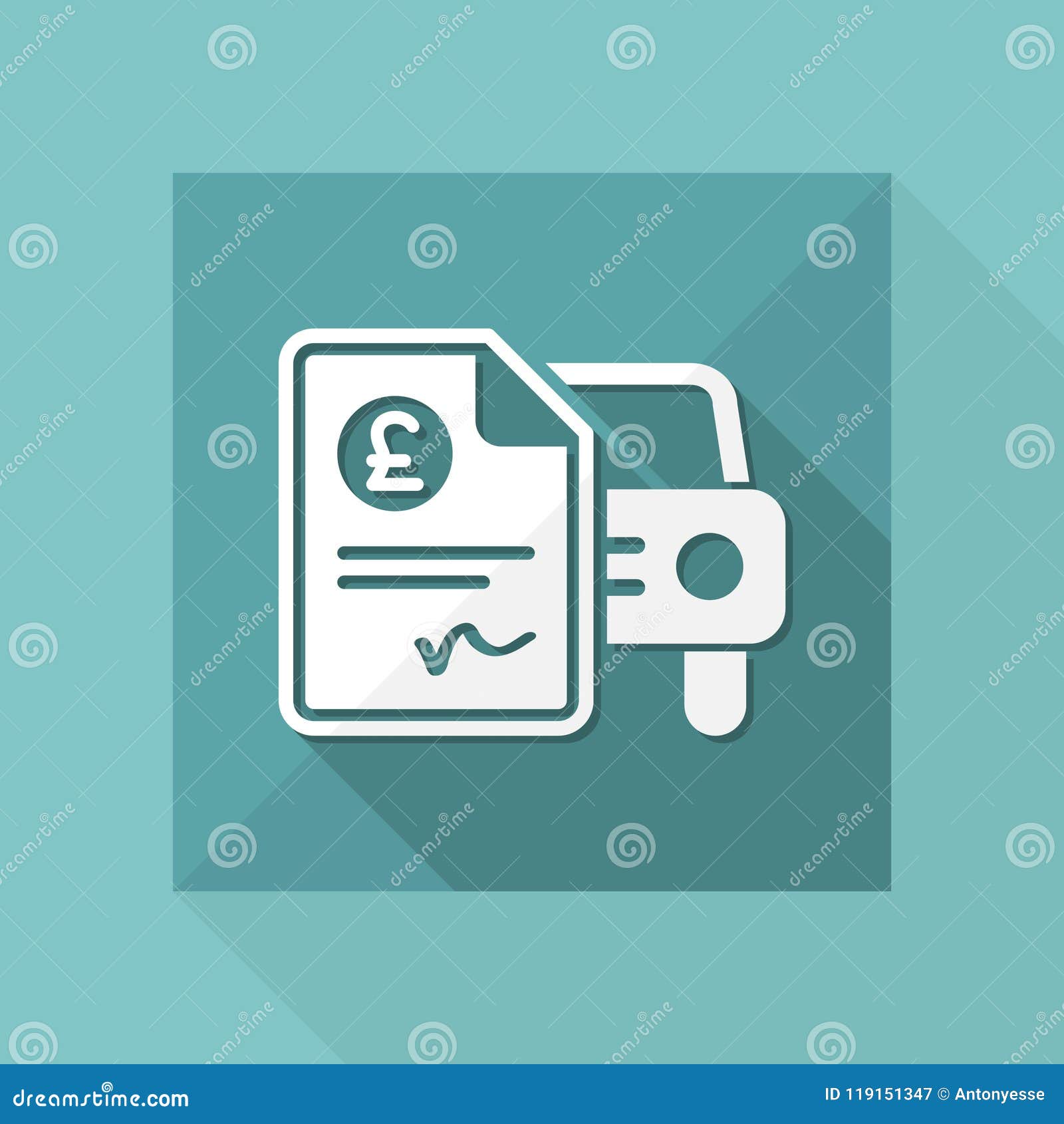Car Billing Document - Sterling Stock Vector - Illustration of money ...