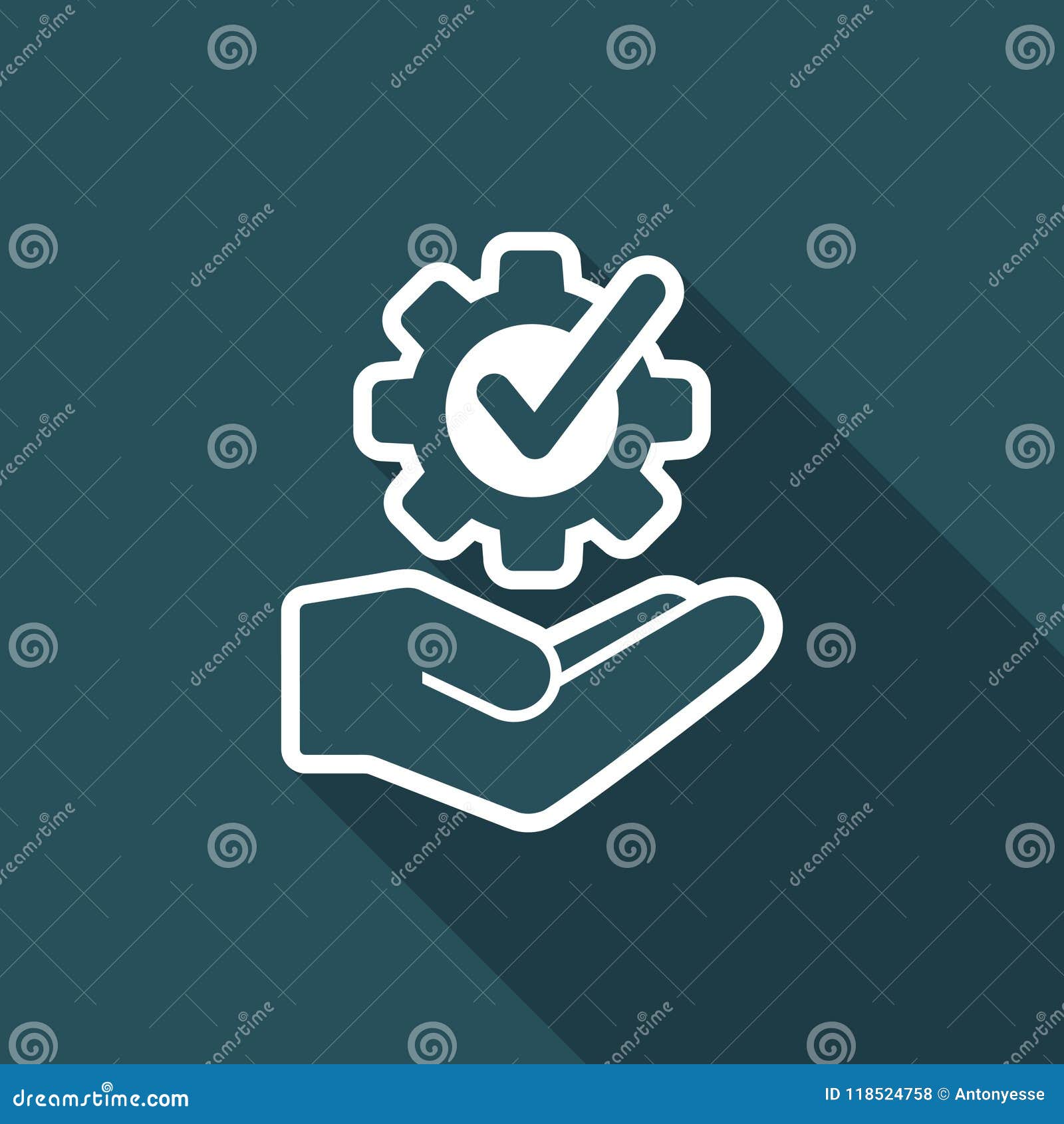 Check Settings - Minimal Modern Icon Stock Vector - Illustration of ...