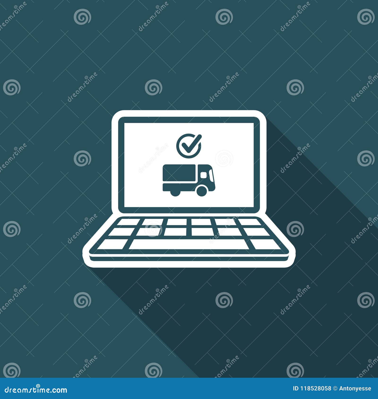 Check Transport Options on Website - Vector Flat Icon Stock Vector ...