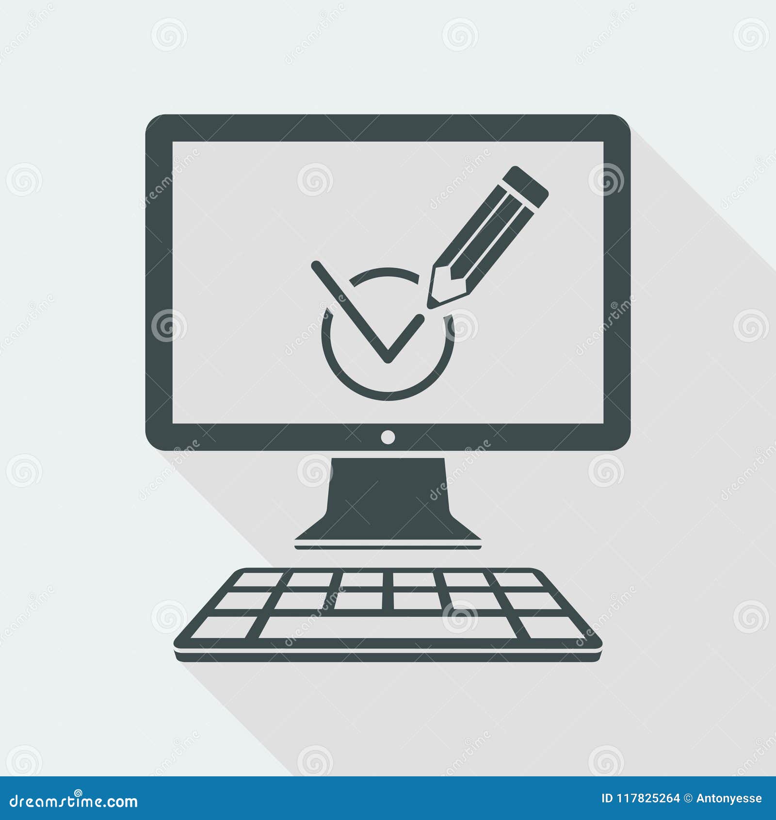 Checking Computer Options Icon Stock Vector - Illustration of flag ...