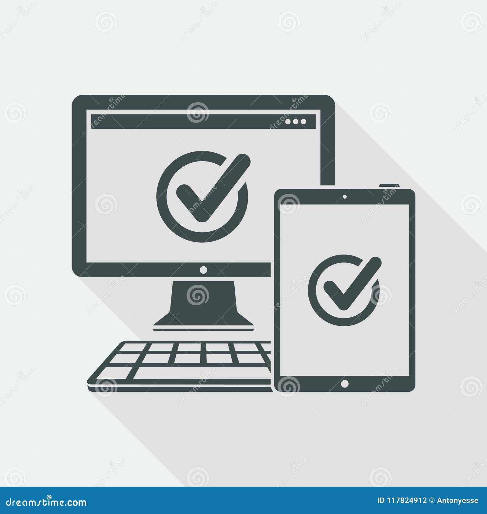 Checking Multi Devices Equipment Stock Vector - Illustration of multi ...