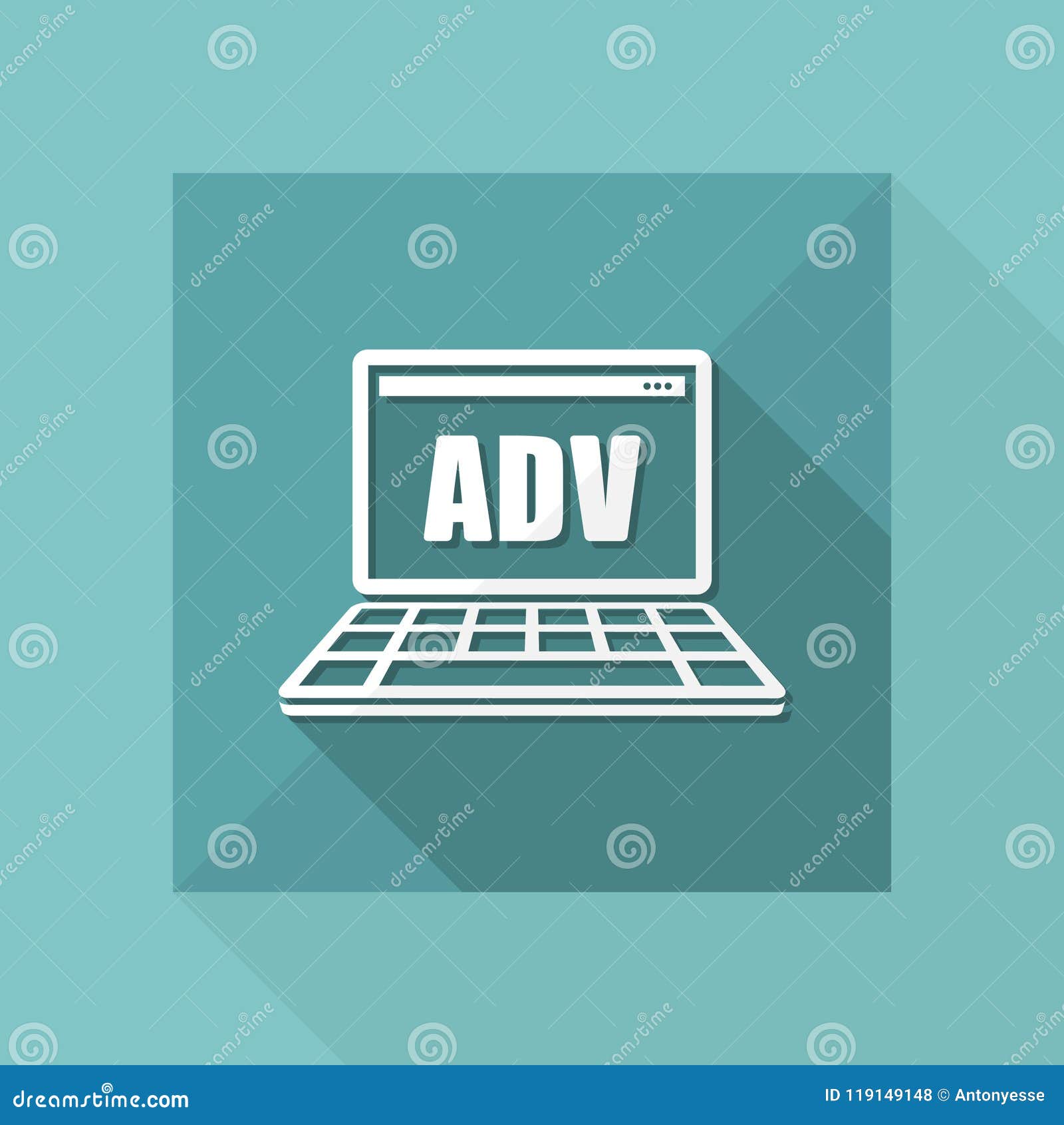 Computer Advertising - Vector Flat Minimal Icon Stock Vector ...
