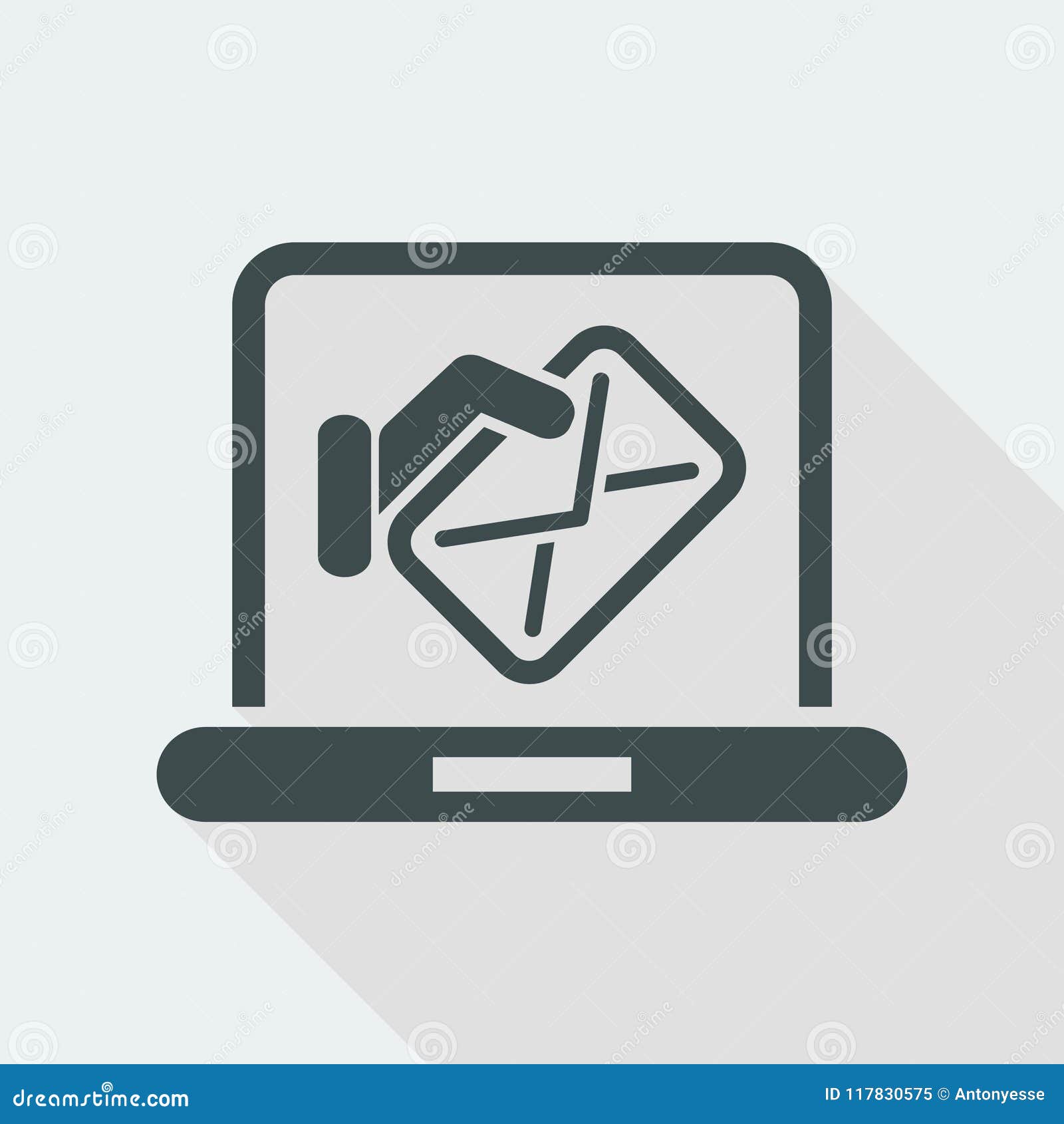 Computer mail icon stock vector. Illustration of message - 117830575