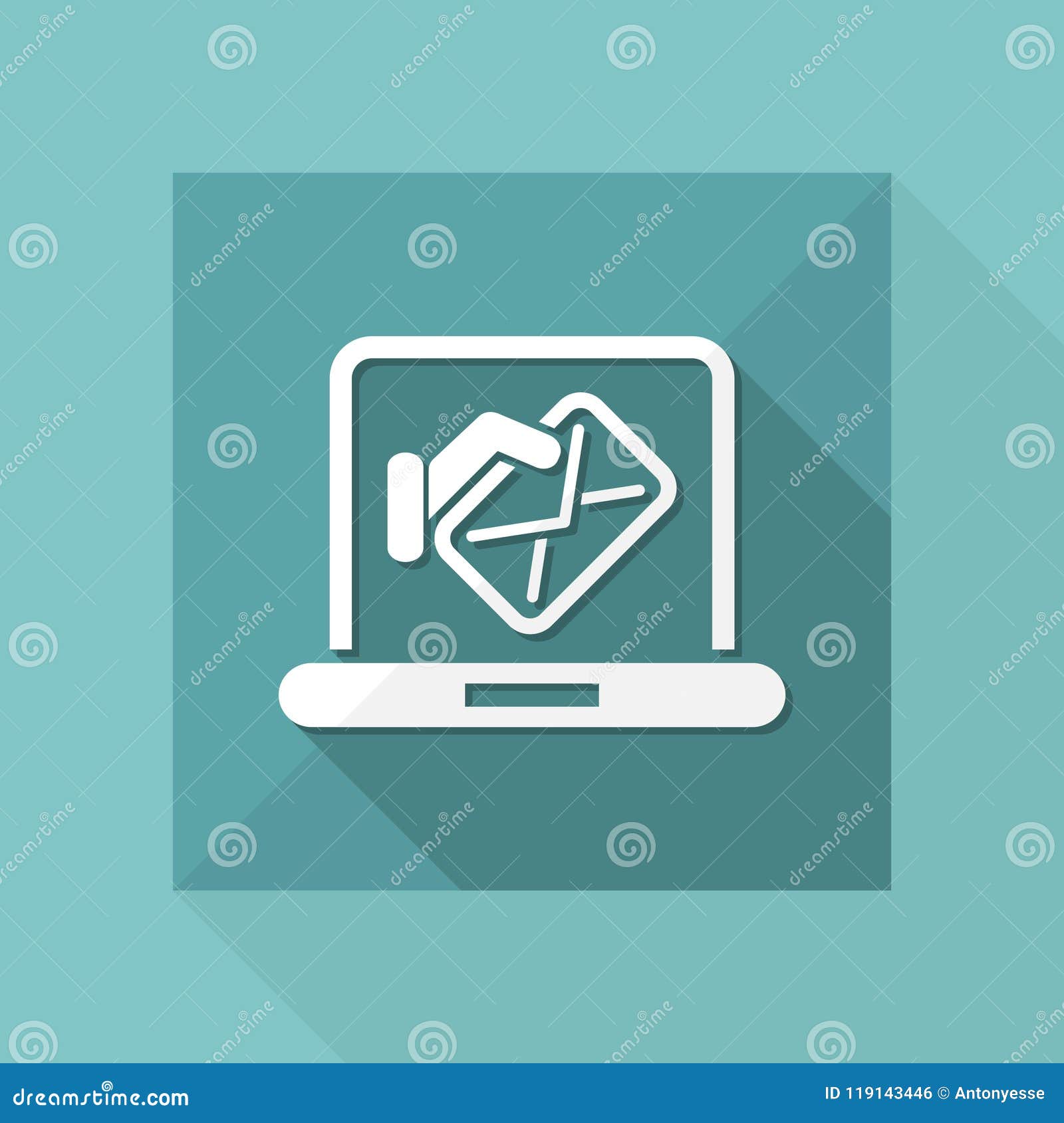 Computer mail icon stock vector. Illustration of post - 119143446