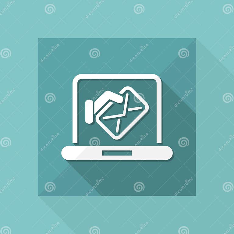 Computer mail icon stock vector. Illustration of post - 119143446