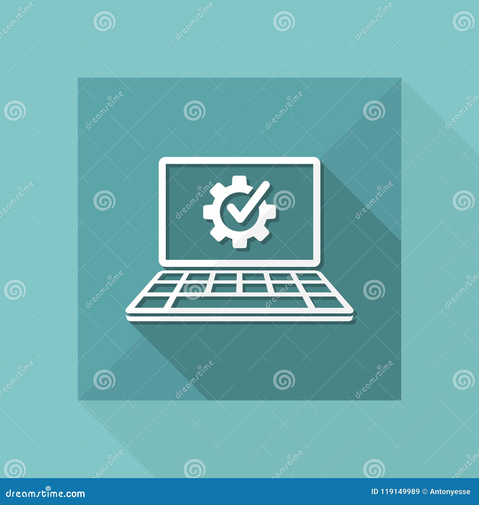 Computer setup flat icon stock vector. Illustration of equipment ...