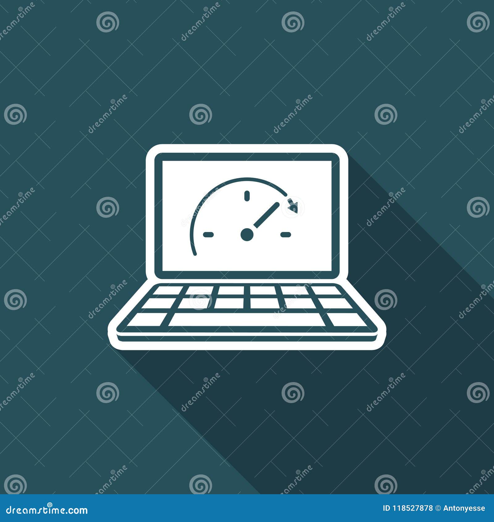 Computer Speed Upgrade - Vector Flat Icon Stock Vector - Illustration ...