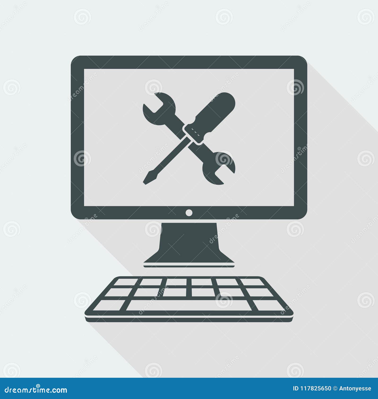 Computer Technical Support - Vector Icon Stock Vector - Illustration of ...