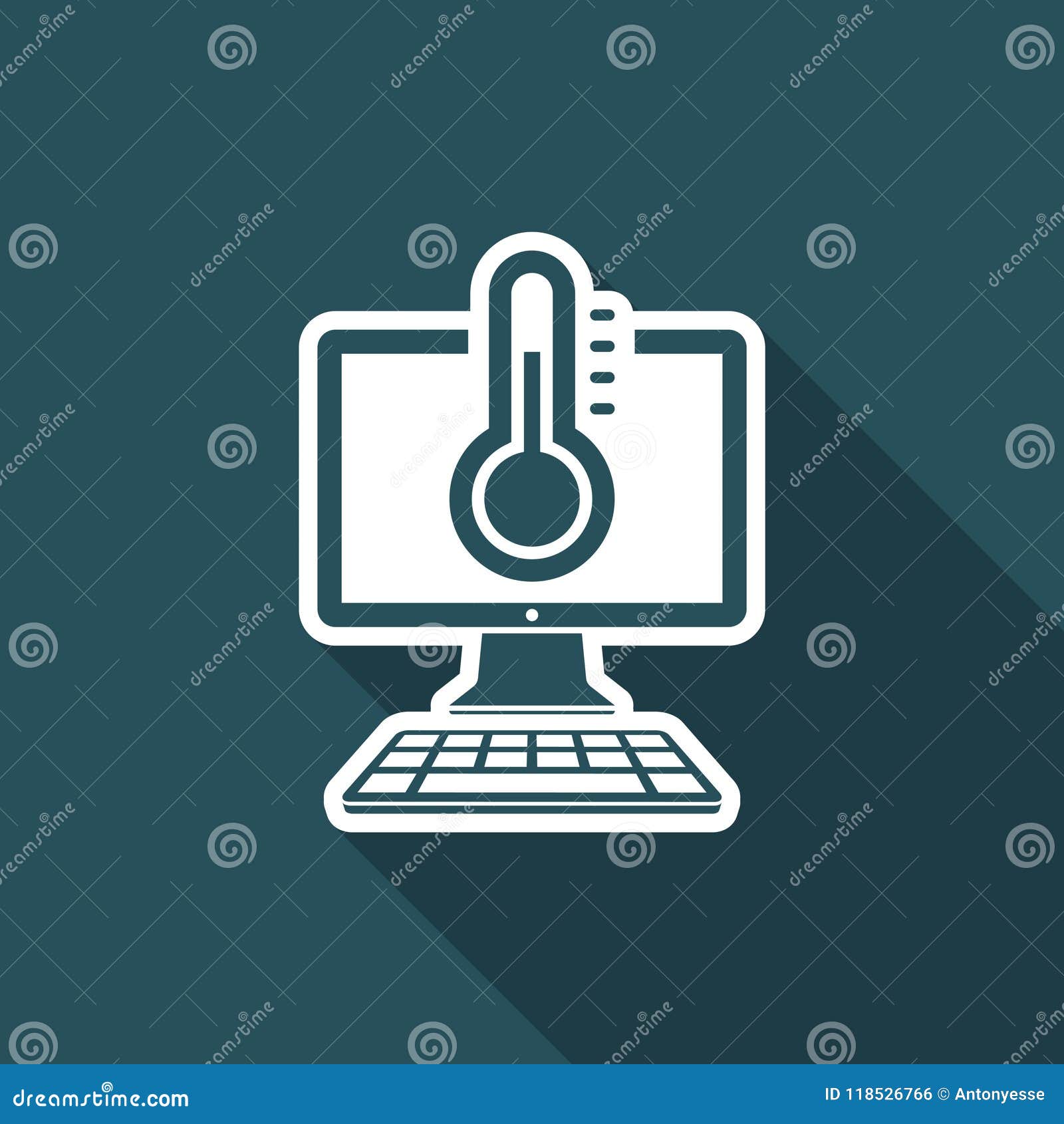 Computer Temperature - Vector Web Icon Stock Vector - Illustration of ...
