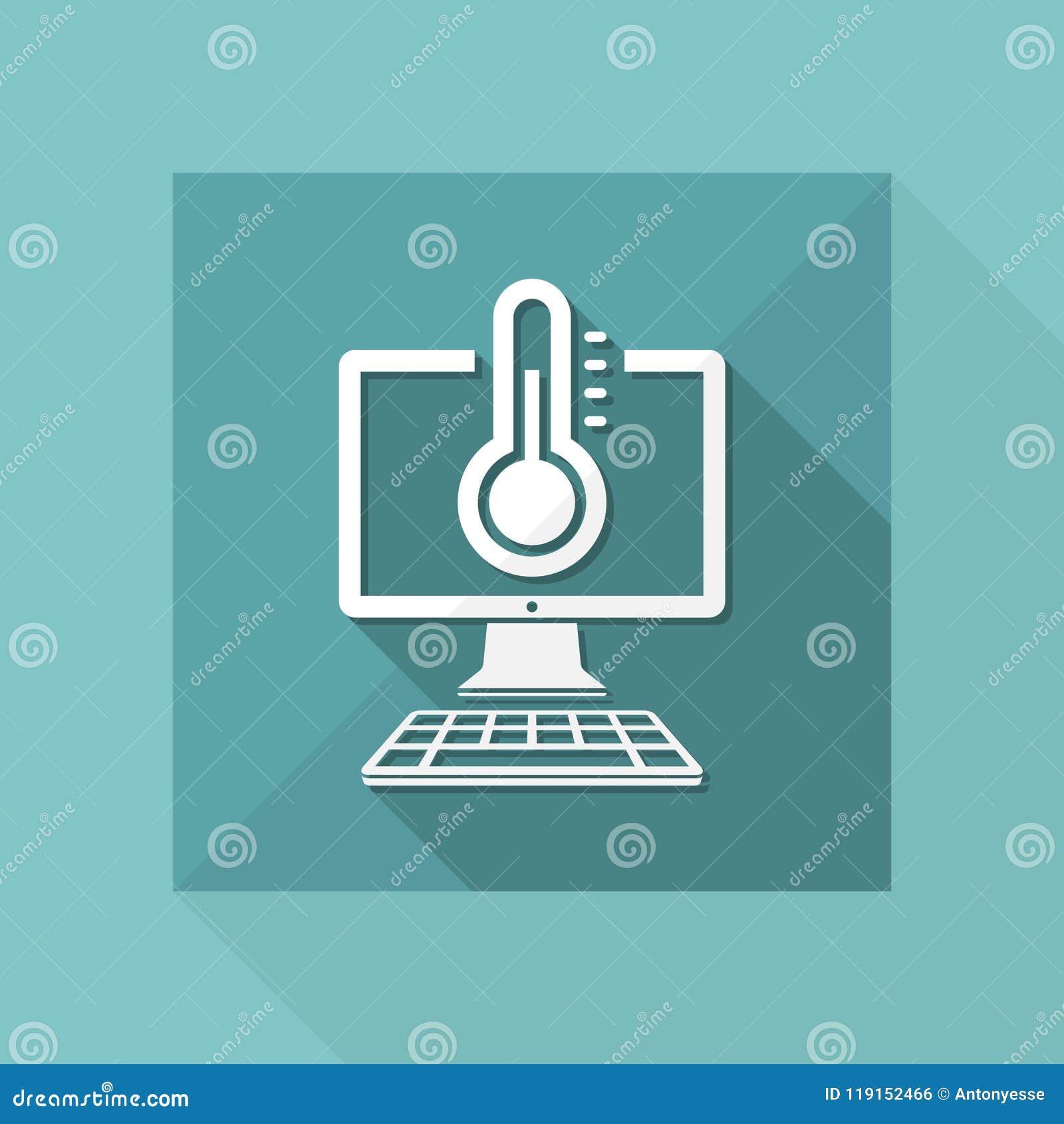 Computer Temperature - Vector Web Icon Stock Vector - Illustration of ...