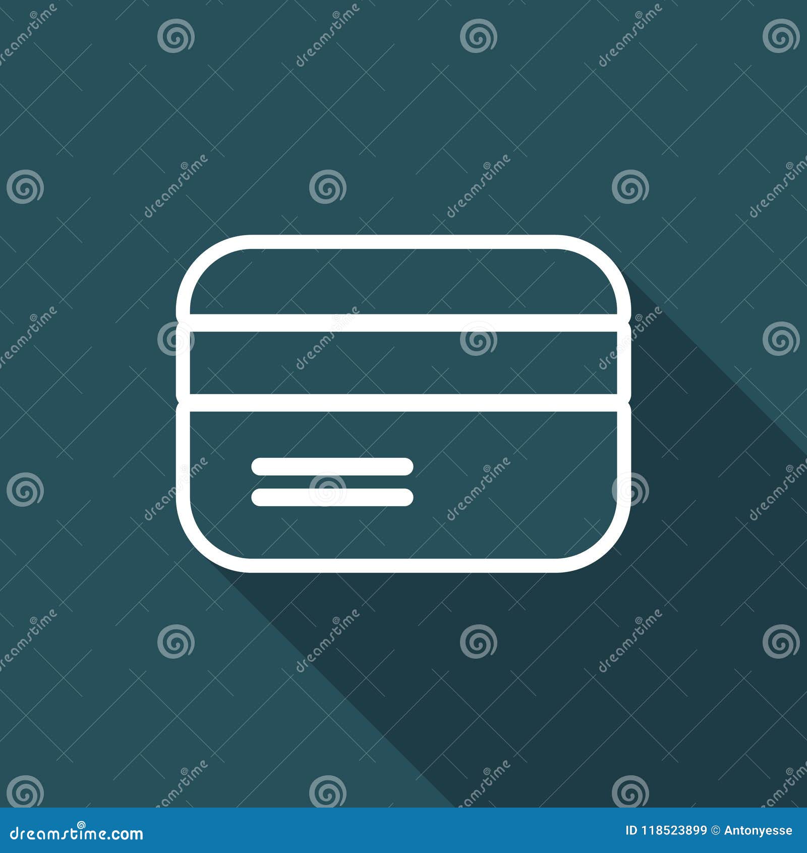 Credit Card - Minimal Vector Icon Stock Vector - Illustration of ...