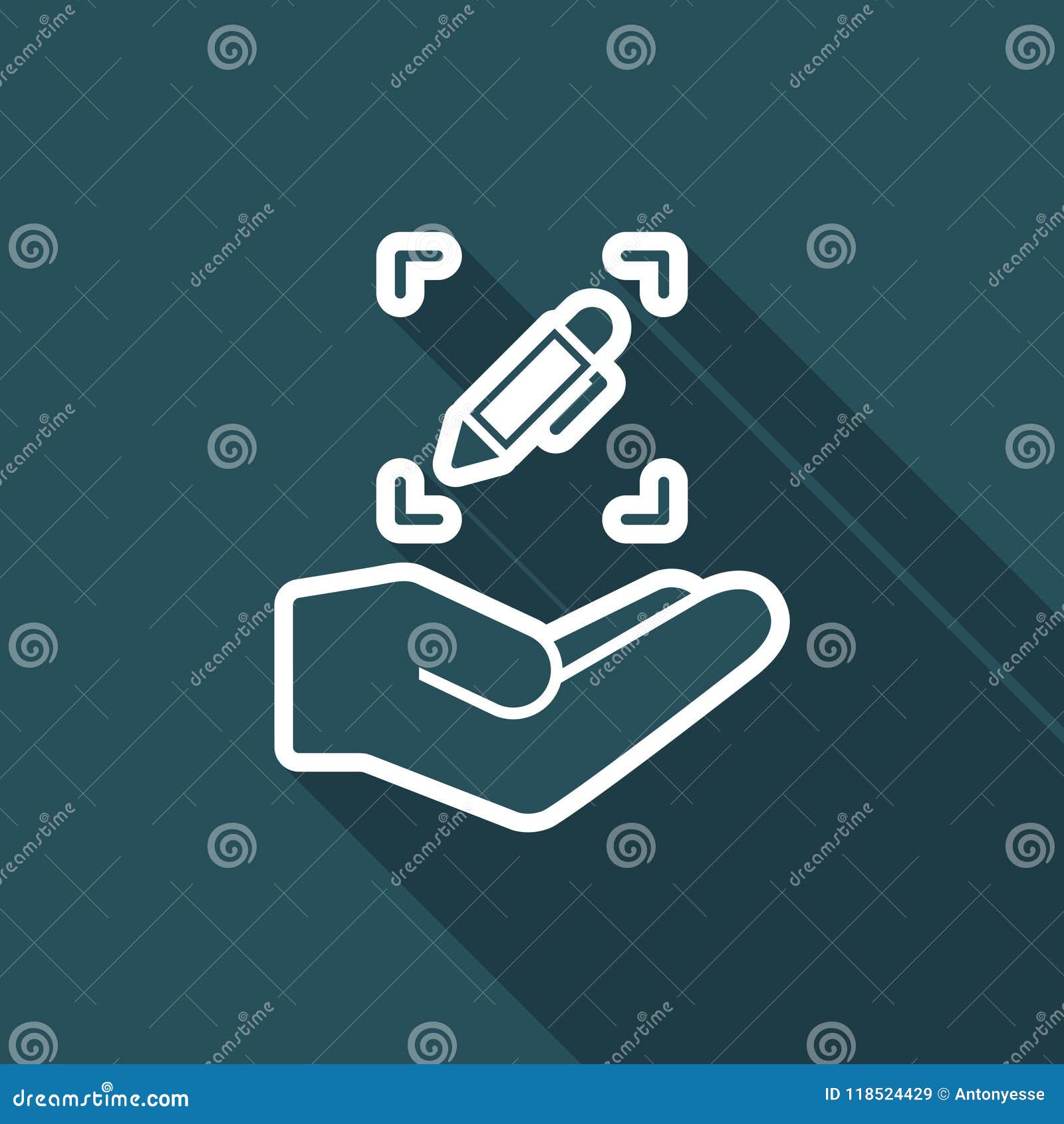 Custom Project - Minimal Modern Icon Stock Vector - Illustration of ...