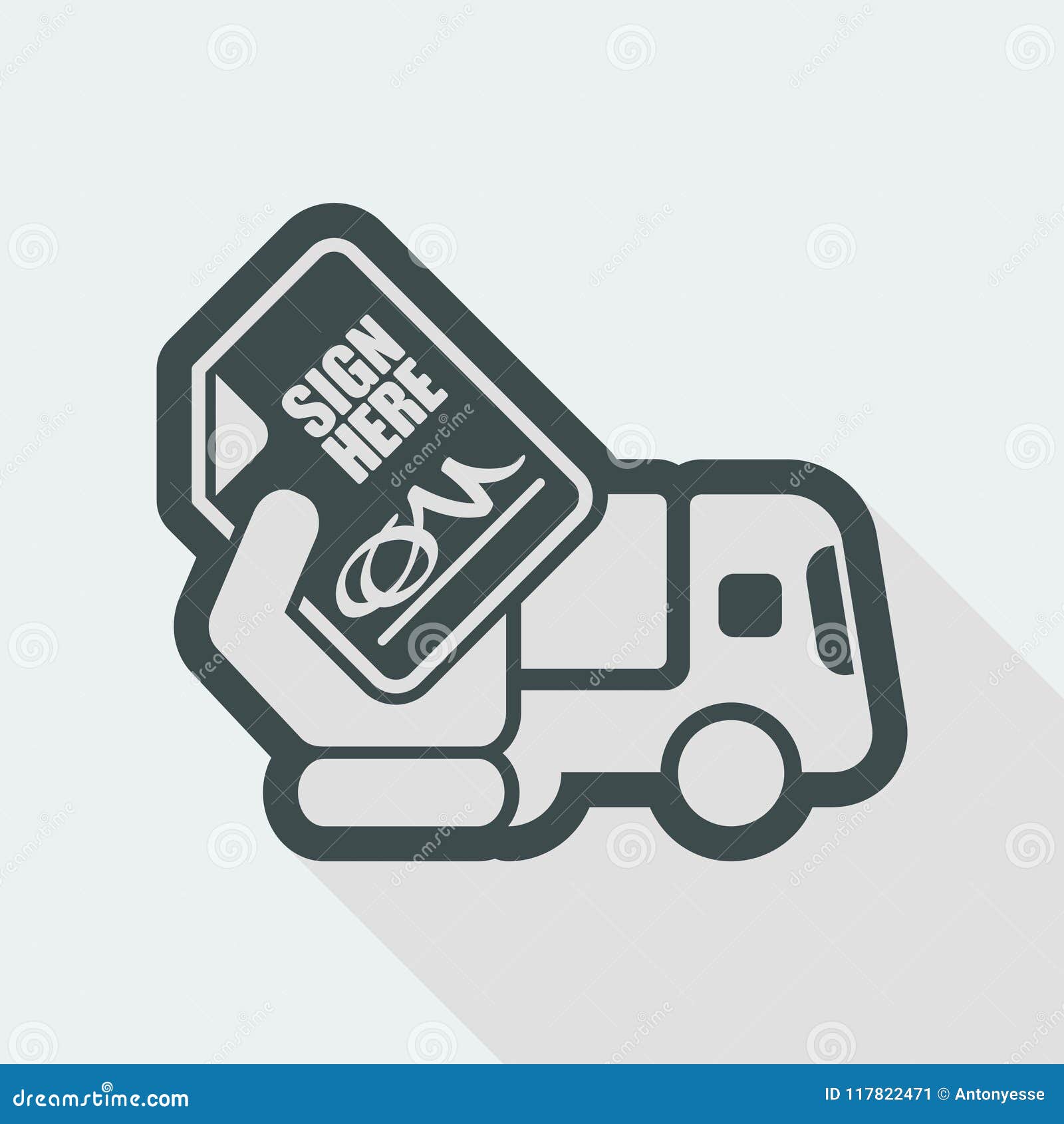 Delivery document sign stock vector. Illustration of online - 117822471