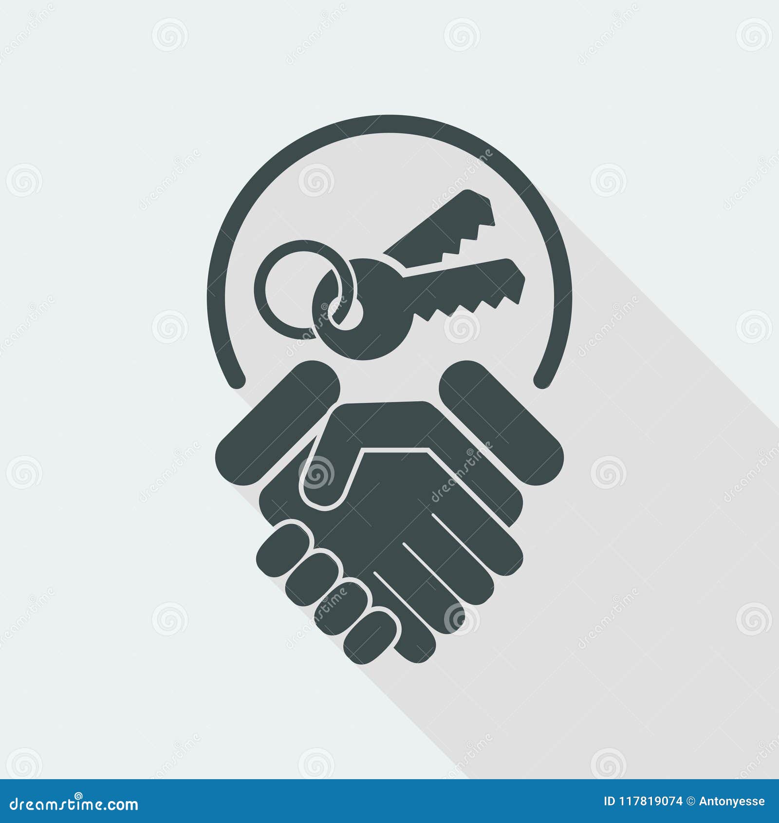 Delivery of the keys stock vector. Illustration of deal - 117819074