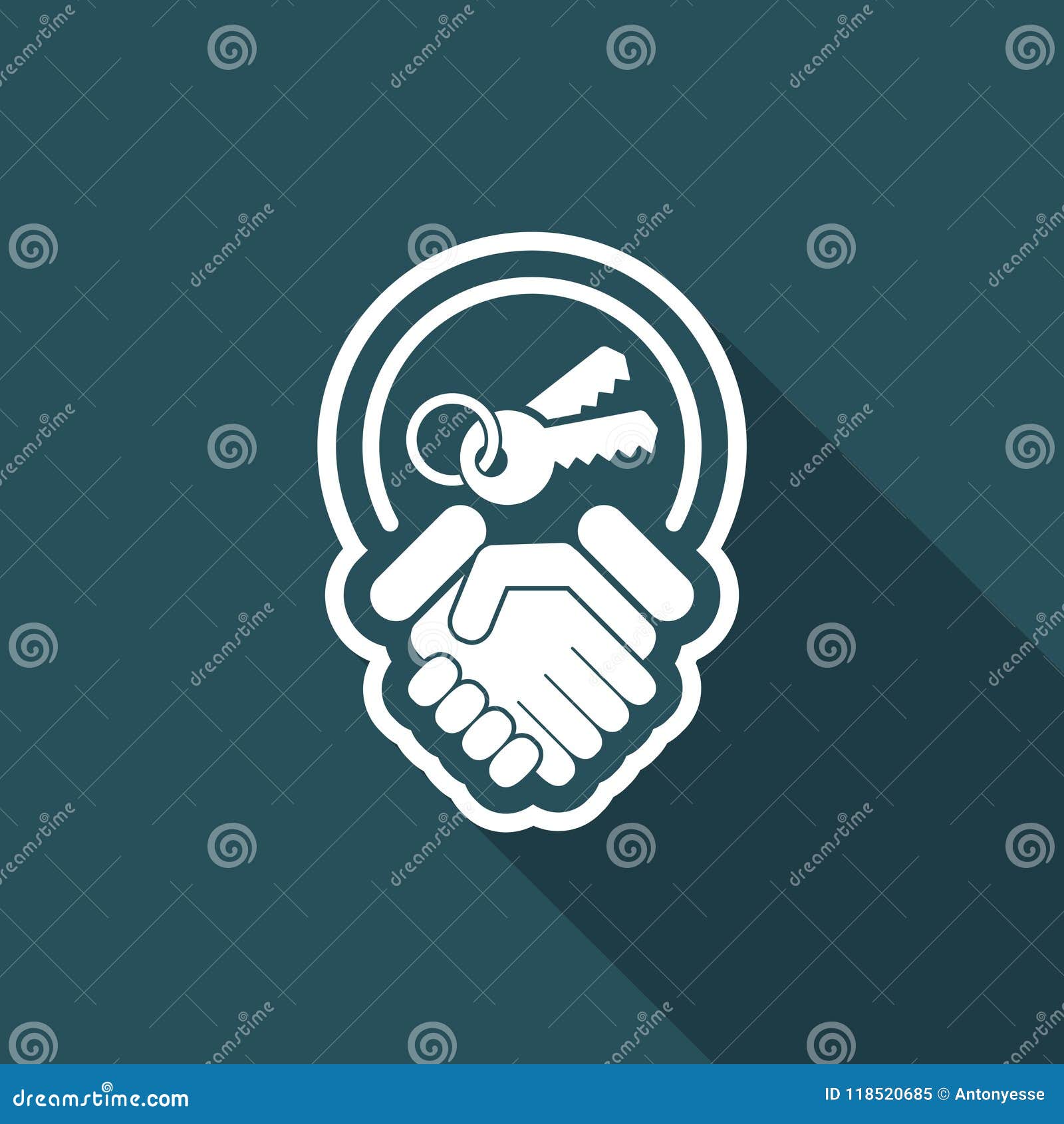Delivery of the keys stock vector. Illustration of agent - 118520685