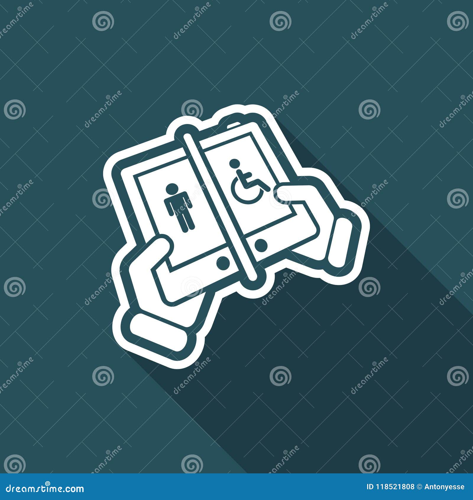 Disabled device stock vector. Illustration of display - 118521808