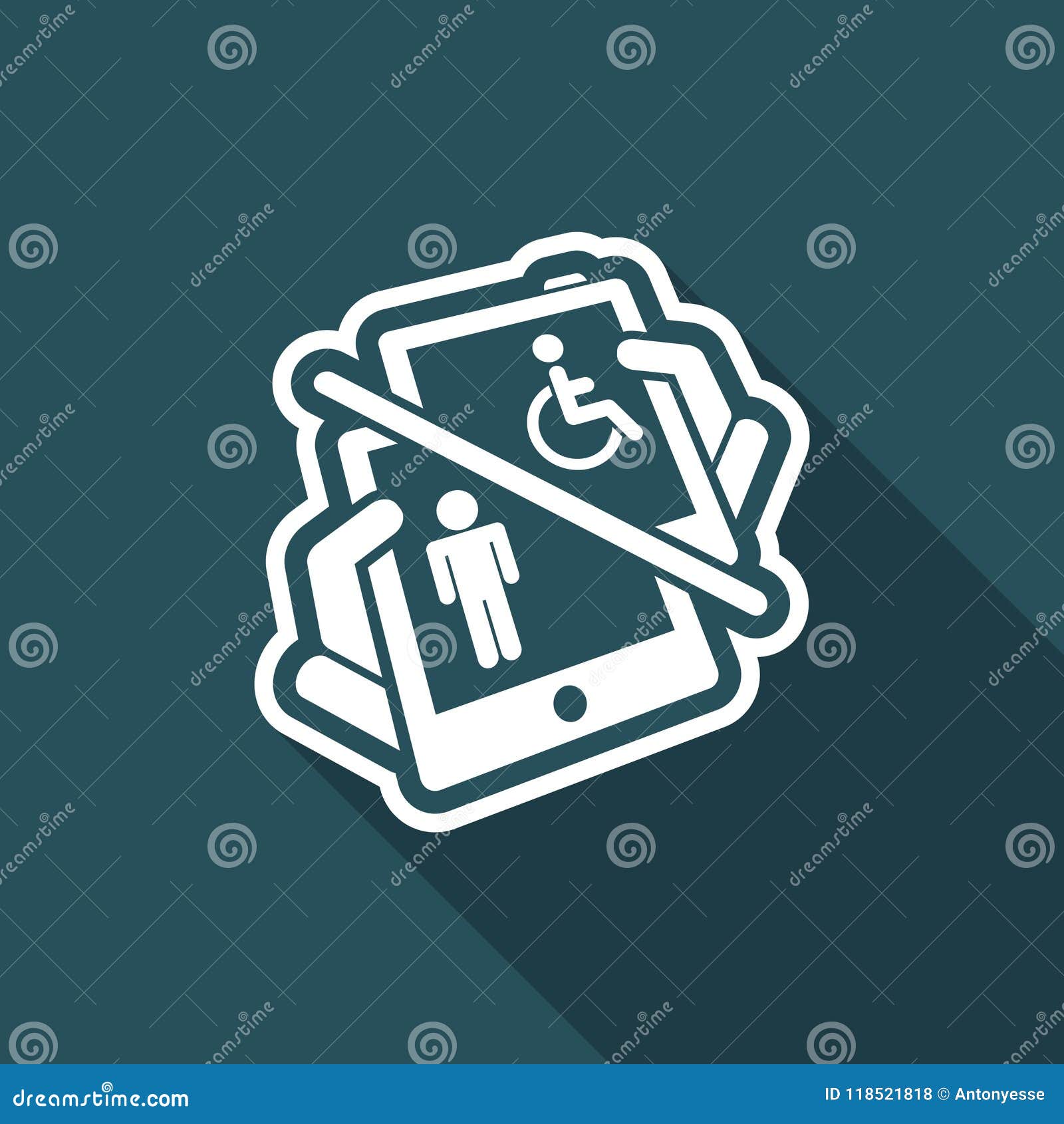 Disabled device stock vector. Illustration of handicap - 118521818