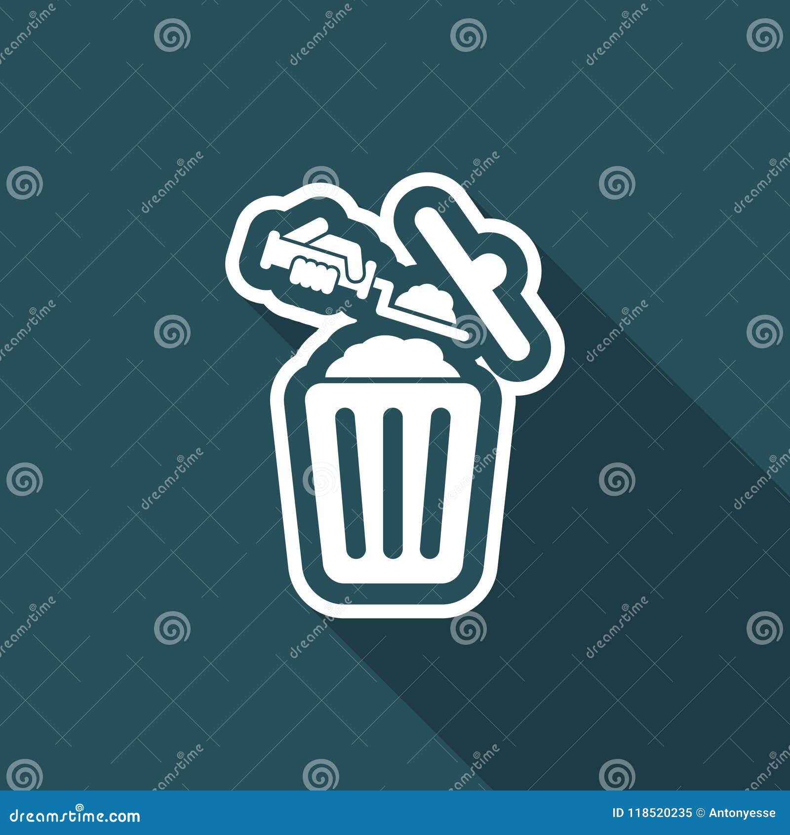 Disposal of Construction Materials Stock Vector - Illustration of throw ...