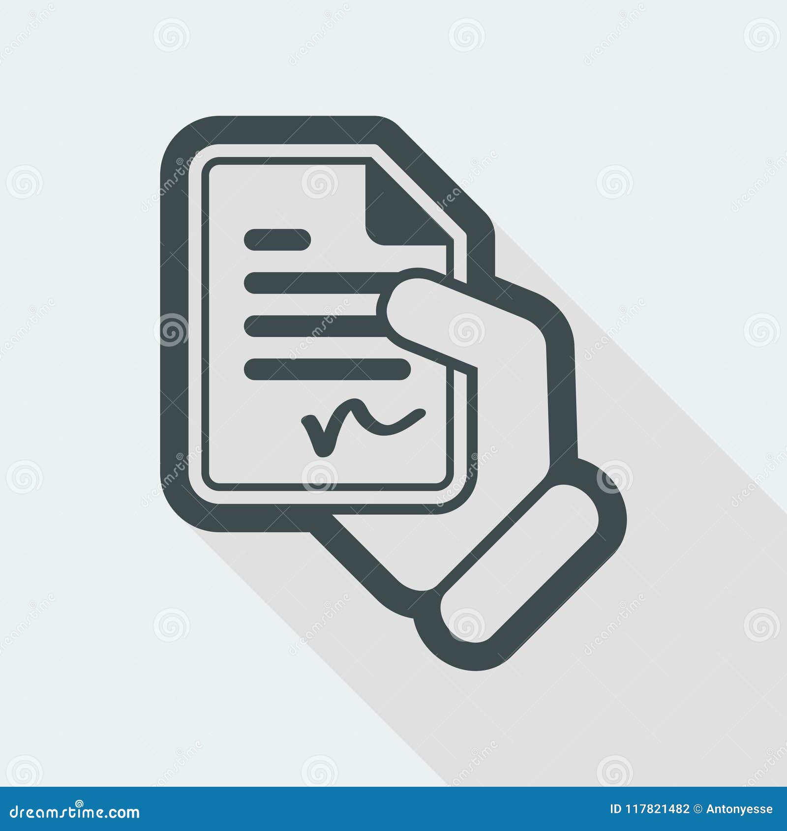 Document signed icon stock vector. Illustration of finance - 117821482