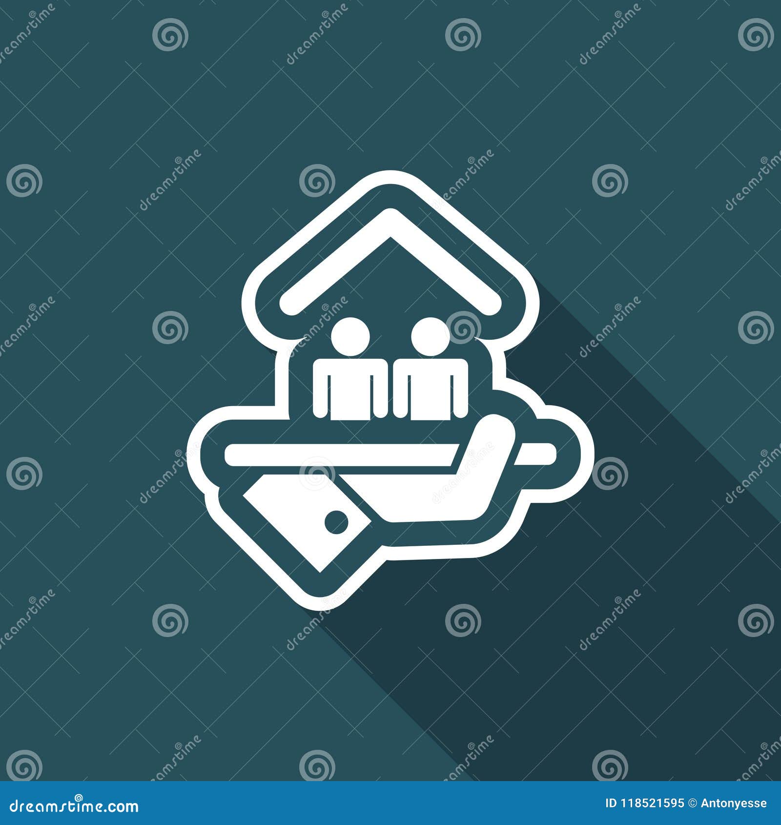 Double room stock vector. Illustration of duplex, icon - 118521595