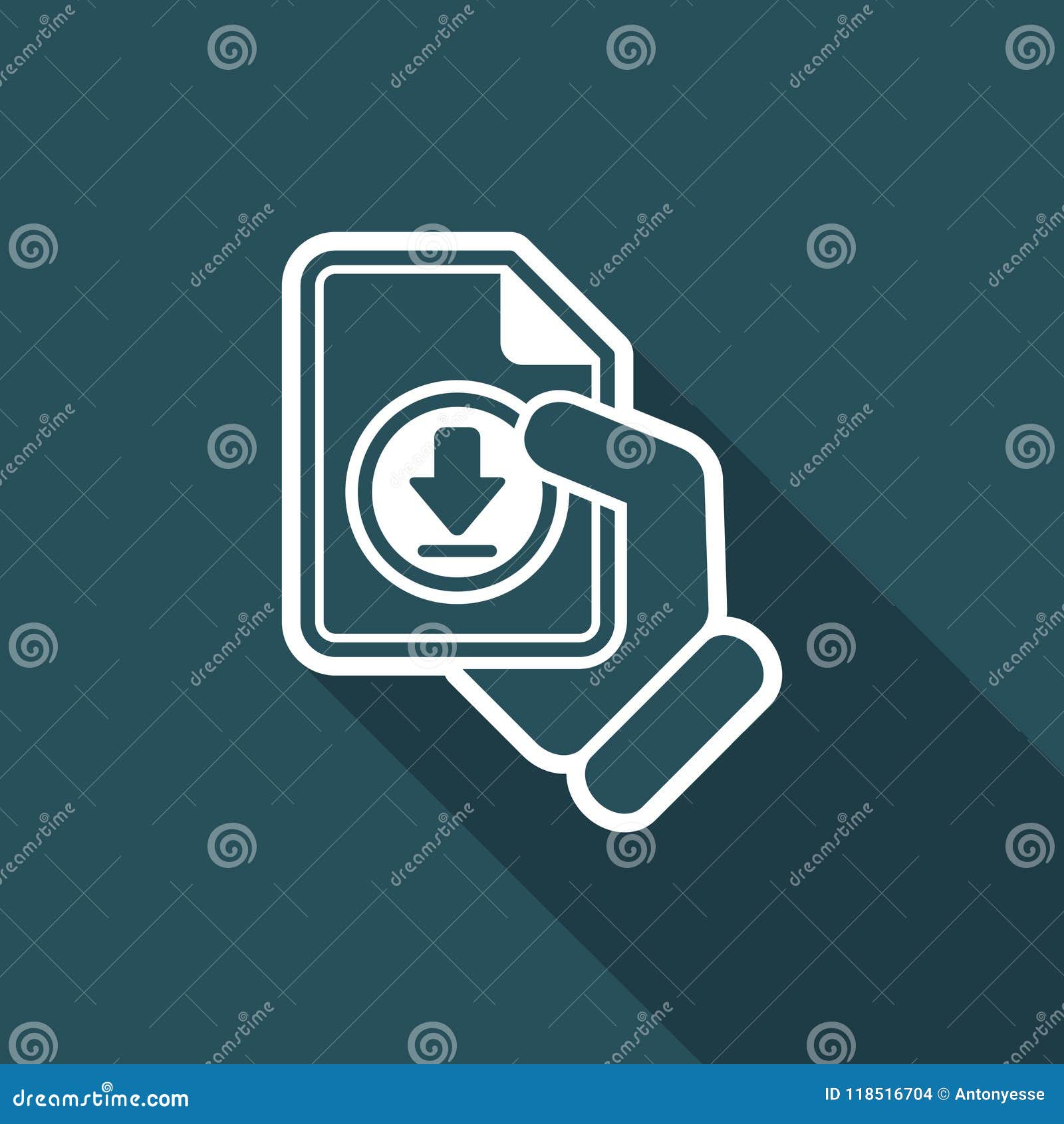 Download document link stock vector. Illustration of holding - 118516704