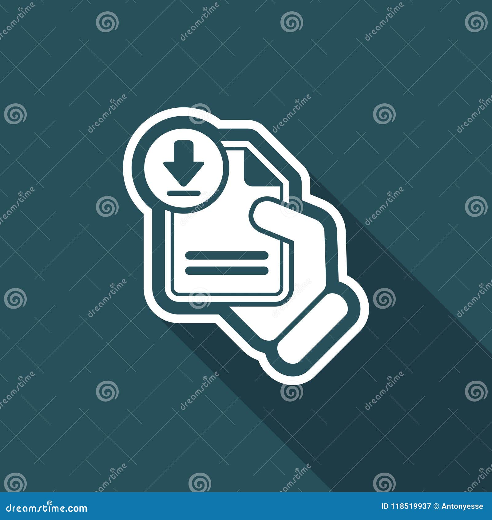 Download document link stock vector. Illustration of file - 118519937