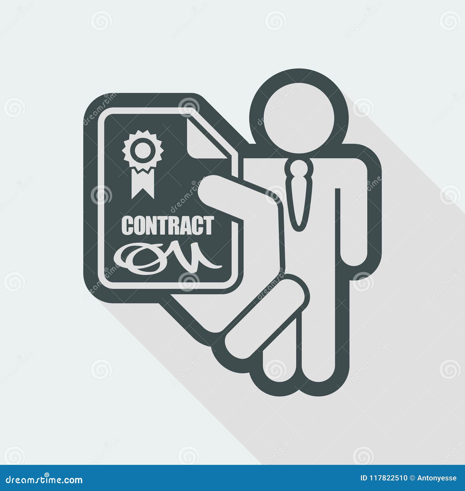 Employment contract stock vector. Illustration of link - 117822510