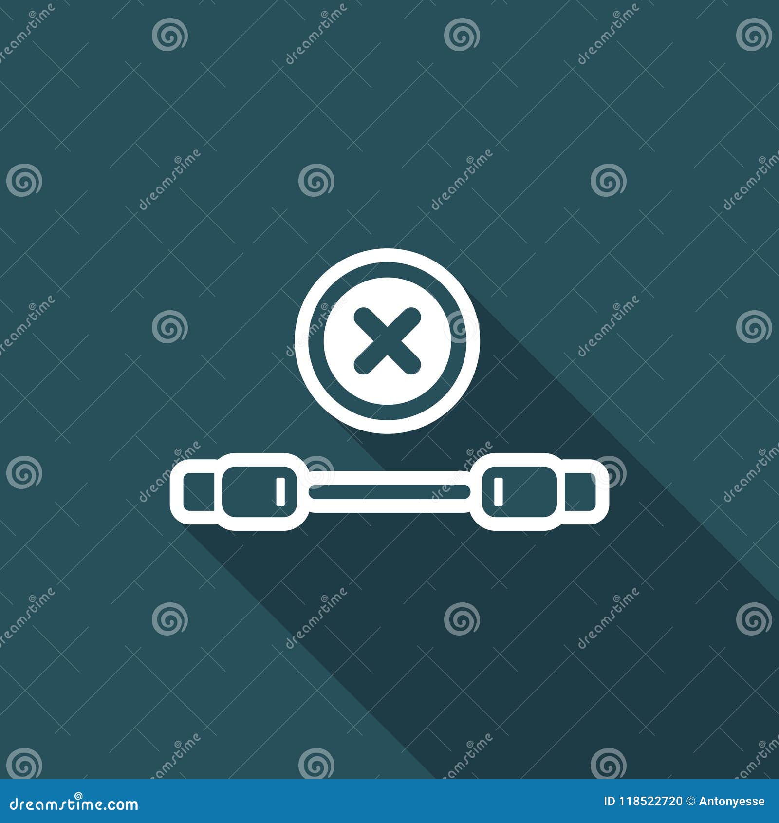 Error Usb Cable - Vector Flat Minimal Icon Stock Vector - Illustration ...